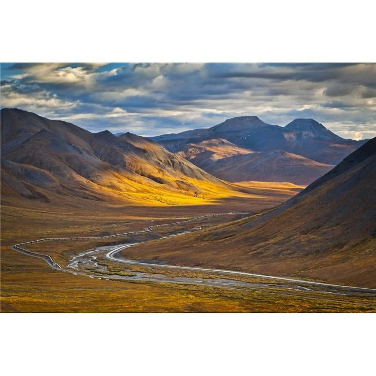 Sunset Lighting Brooks Range at Chandalar Shelf Viewed From Atigun Pass ...
