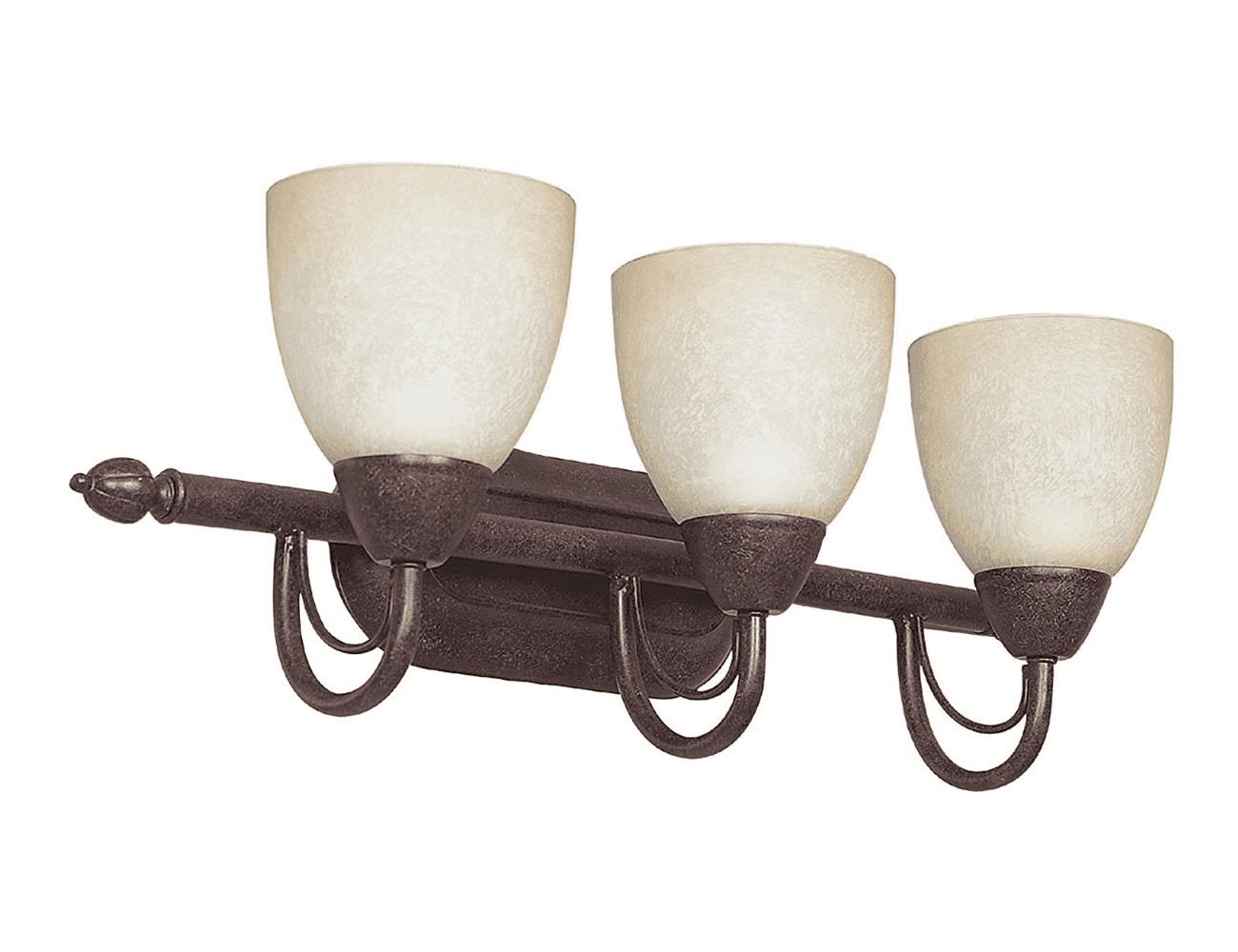 Sunset Lighting F2493-62 Vanity with Alpine Glass, Rubbed Bronze Finish ...