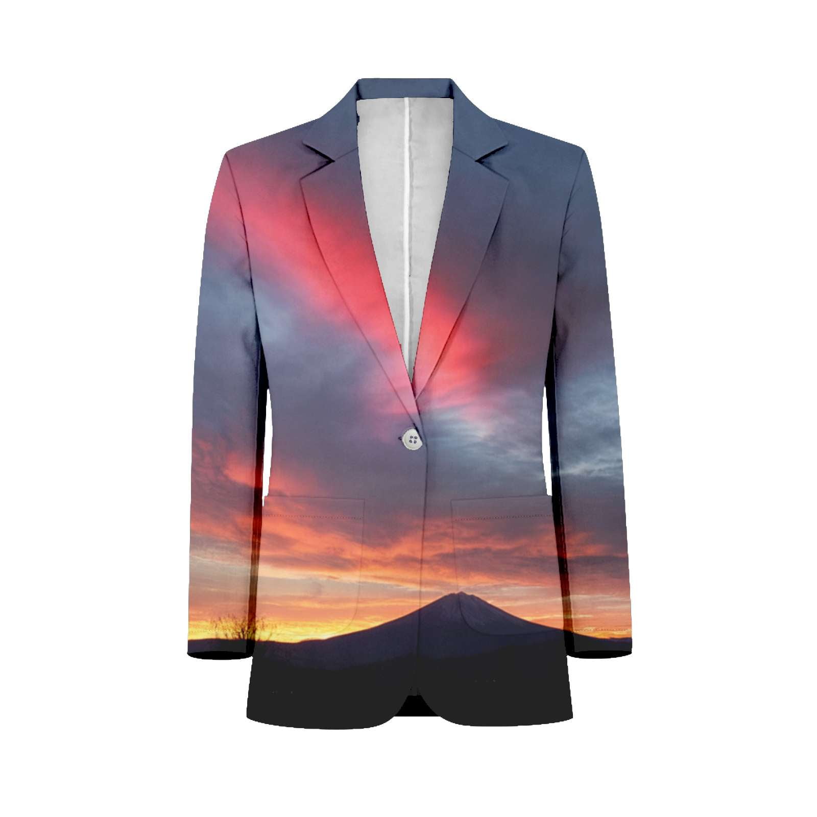 Sunset Mountain Glow Mens Suits Shawl Collar Slim Fit Suit Mens Groom ...