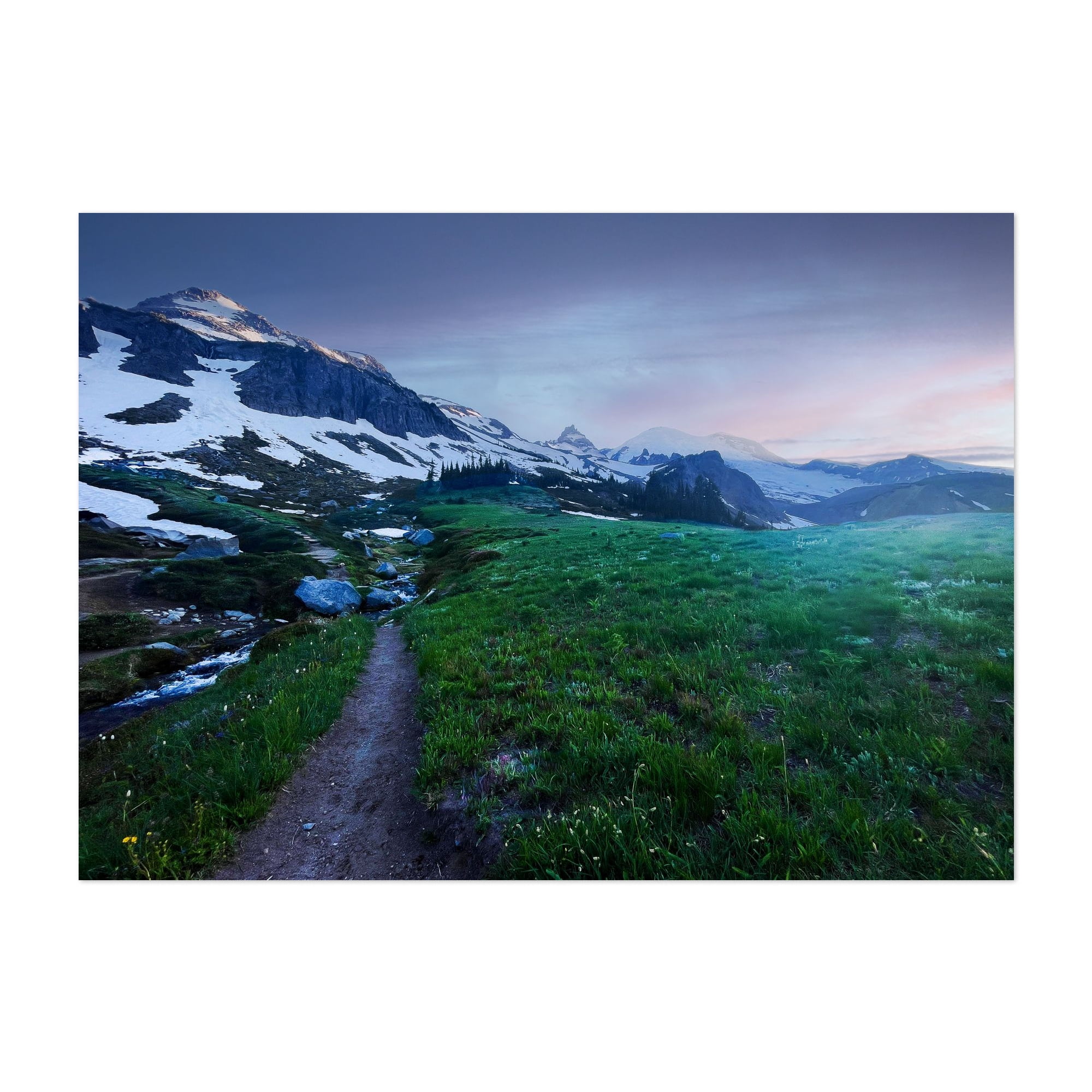 Sunset at Mt. Rainier, Summerland - Washington Photography Mountain ...