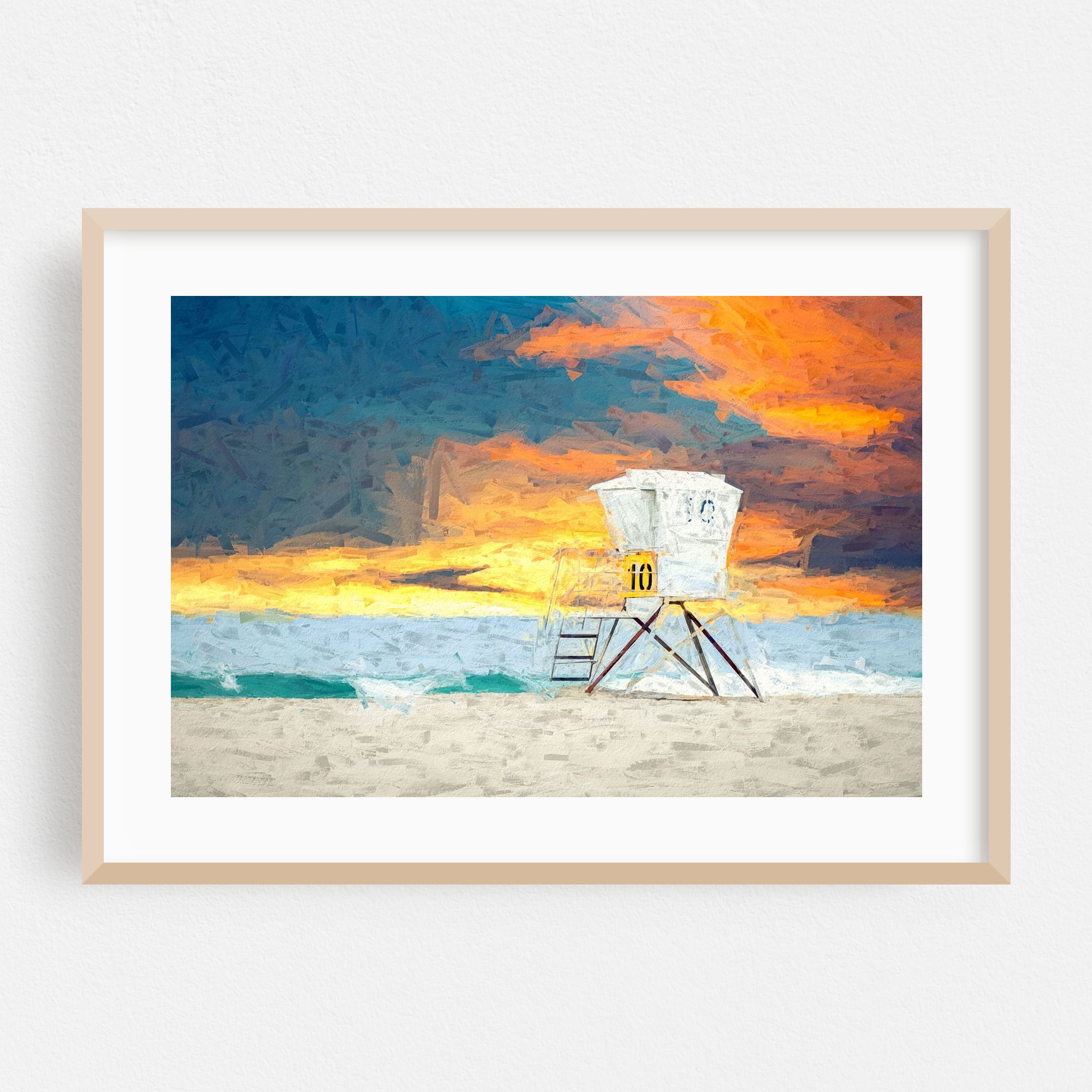 Sunset At Number 10 - Painterly Style - San Diego California Digital ...