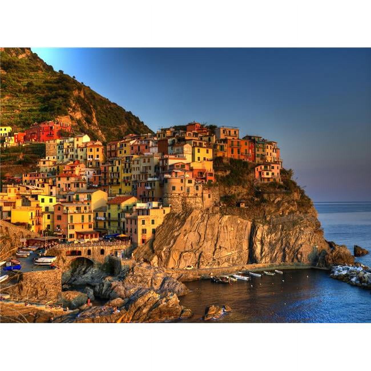 Sunset On Manarola Italy Poster Print - Walmart.com