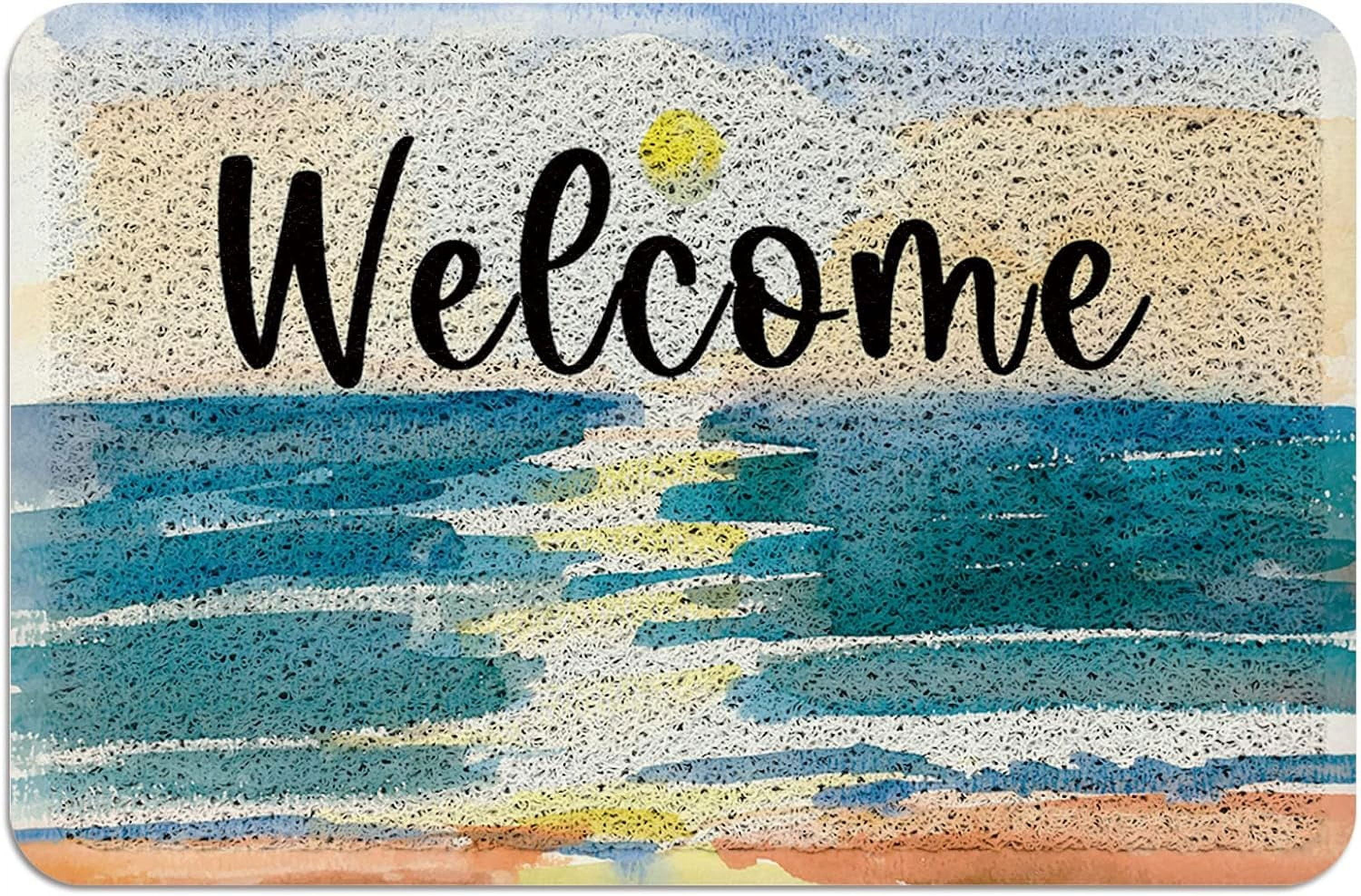 Sunset Outdoor Indoor Entrance Doormat Tropical Summer Charming Beach ...
