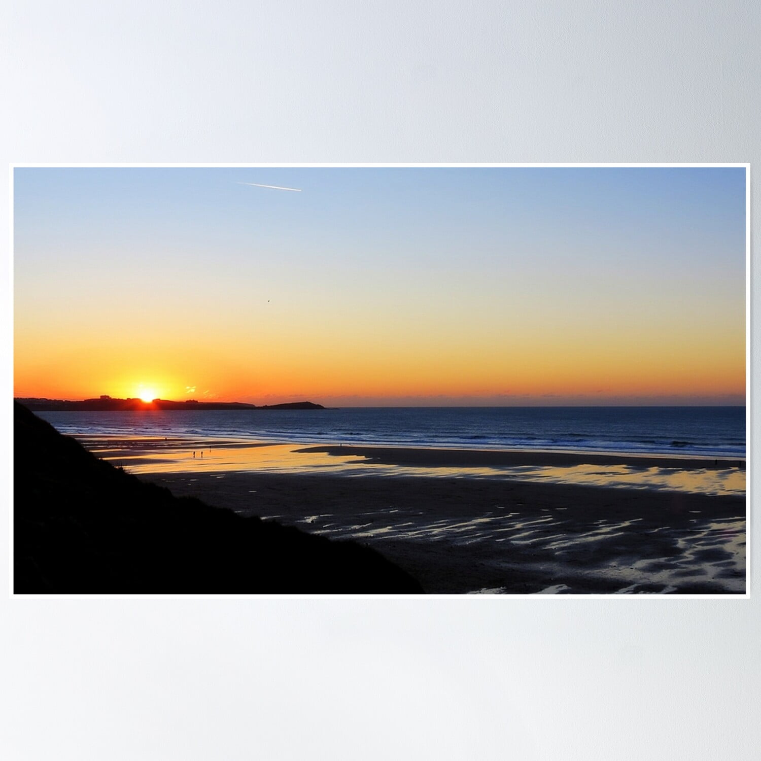 Sunset Over Watergate Bay Poster Wall Art, Modern Wall Decor, 12x18 ...