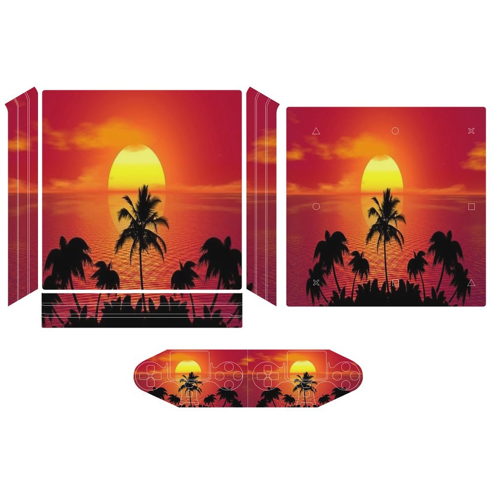 Sunset PS4 Pro/PS4 Slim Skin Sticker For Console And Controller Skins ...
