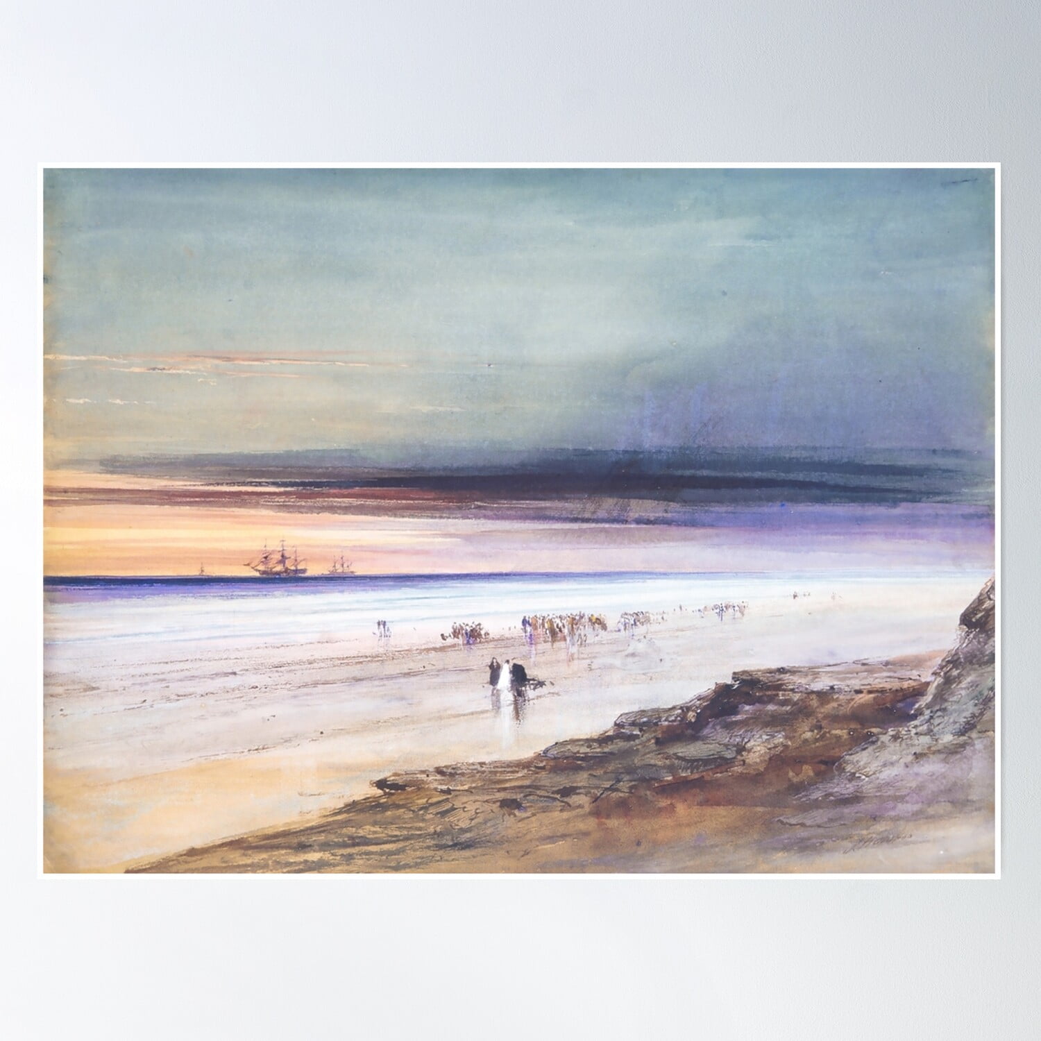 Sunset Painting, Sunset Artwork, Beach Scene Poster Wall Art, Modern ...