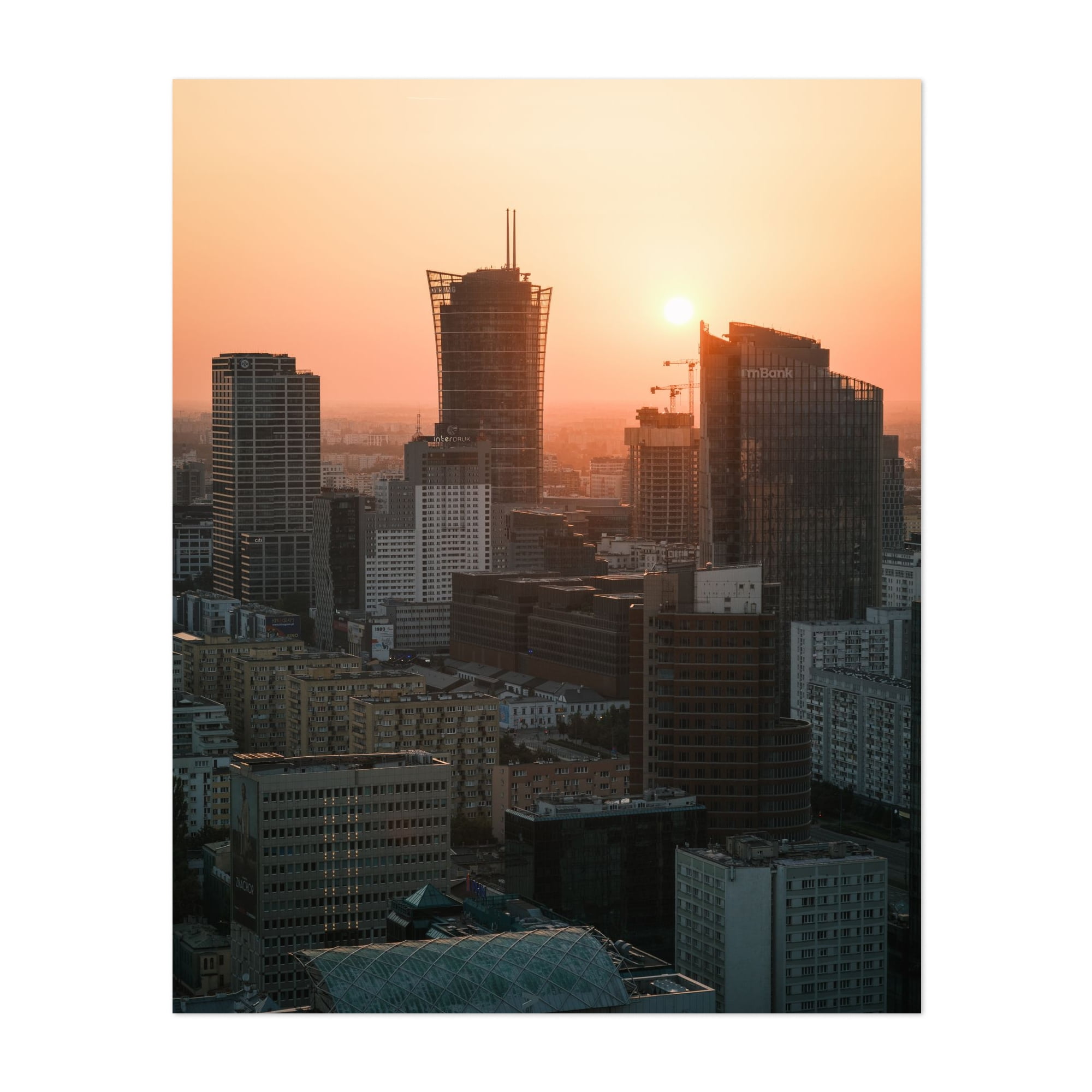 Sunset from Palace of Culture and Science, Warsaw 02 - Warsaw ...