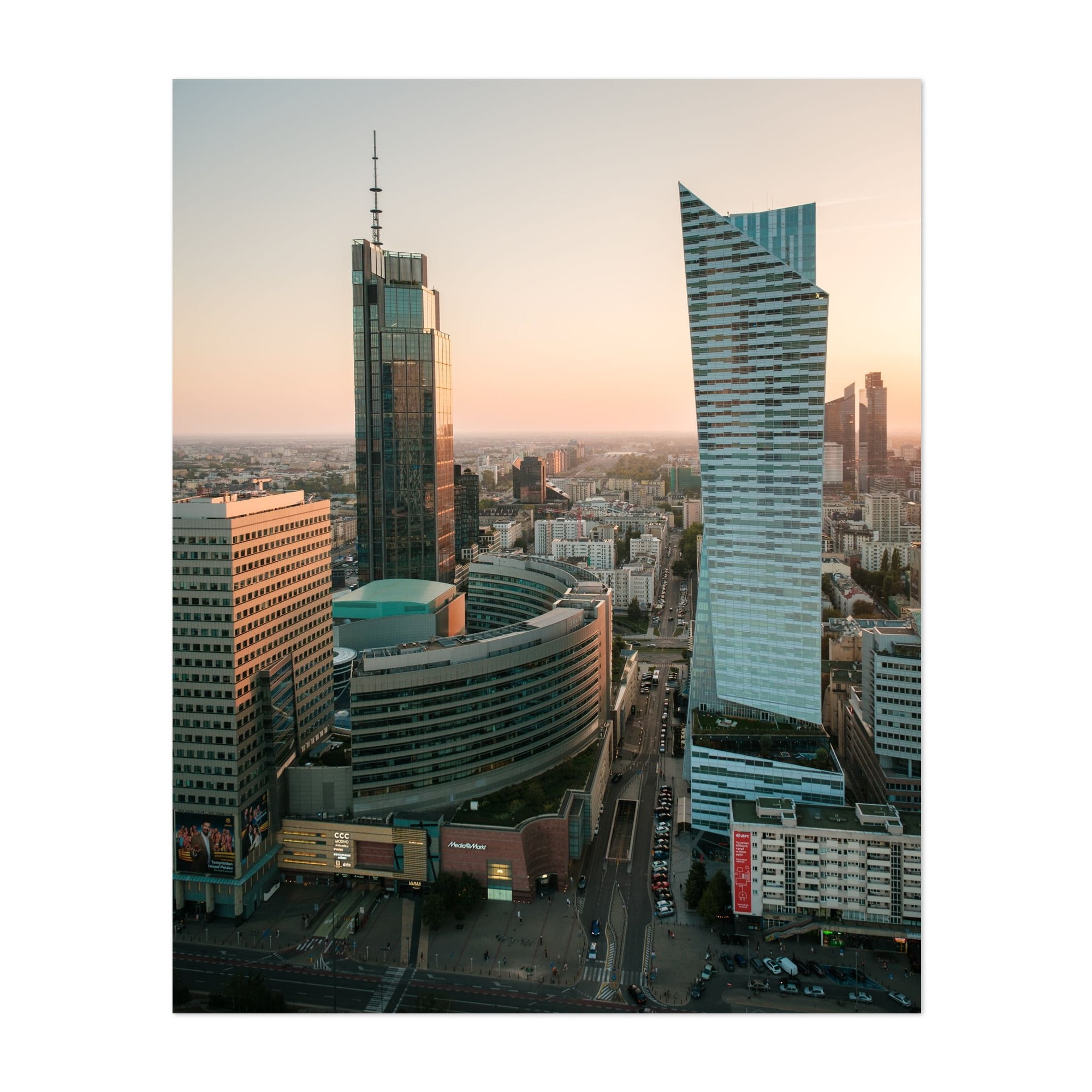 Sunset from Palace of Culture and Science, Warsaw 06 - Warsaw ...