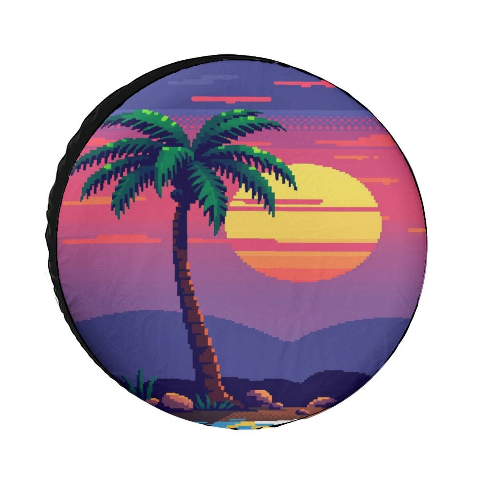 Sunset Palm Spare Tire Cover Weatherproof Wheel Camper Protectors ...
