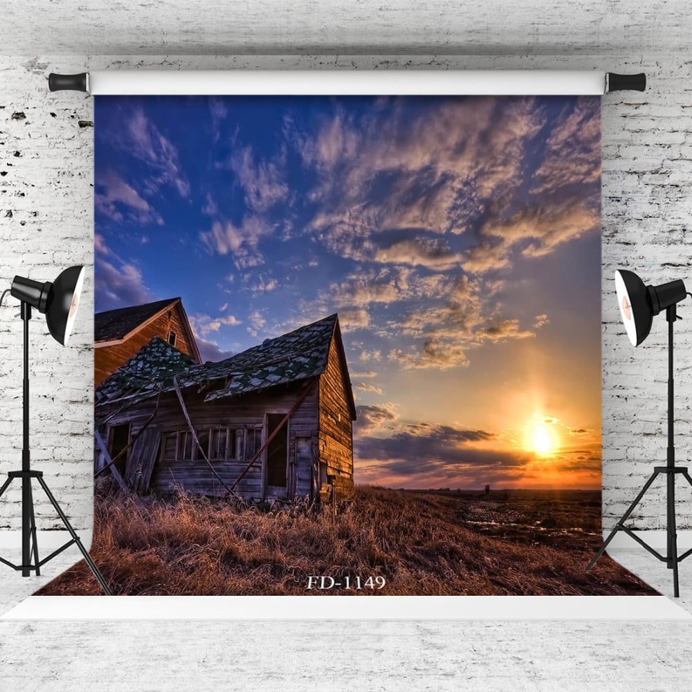 Sunset Photography Background House Backdrops for Photo Shoot Props ...