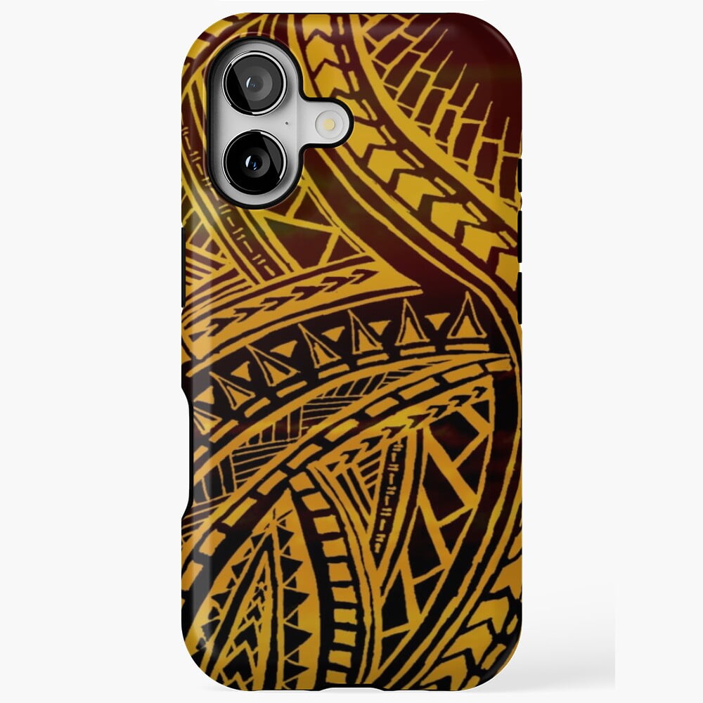 Sunset Polynesian Tribal Inspired Pattern Design Case iPhone 17 through ...