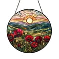 Sunset Poppy Flower Window Hanging – Decorative Stained Glass Art2001 ...