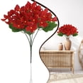 Sunset Red Artificial Bouquet, Hydrangea Flowers for Home Table ...
