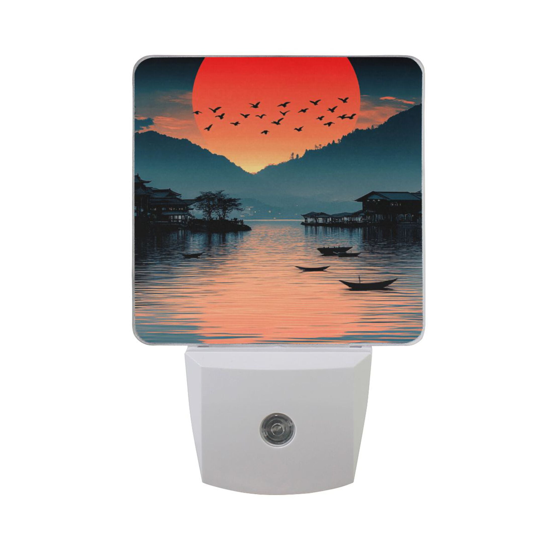 Sunset Reflect on River Night Light 2 Pack LED Nightlight Plug into ...
