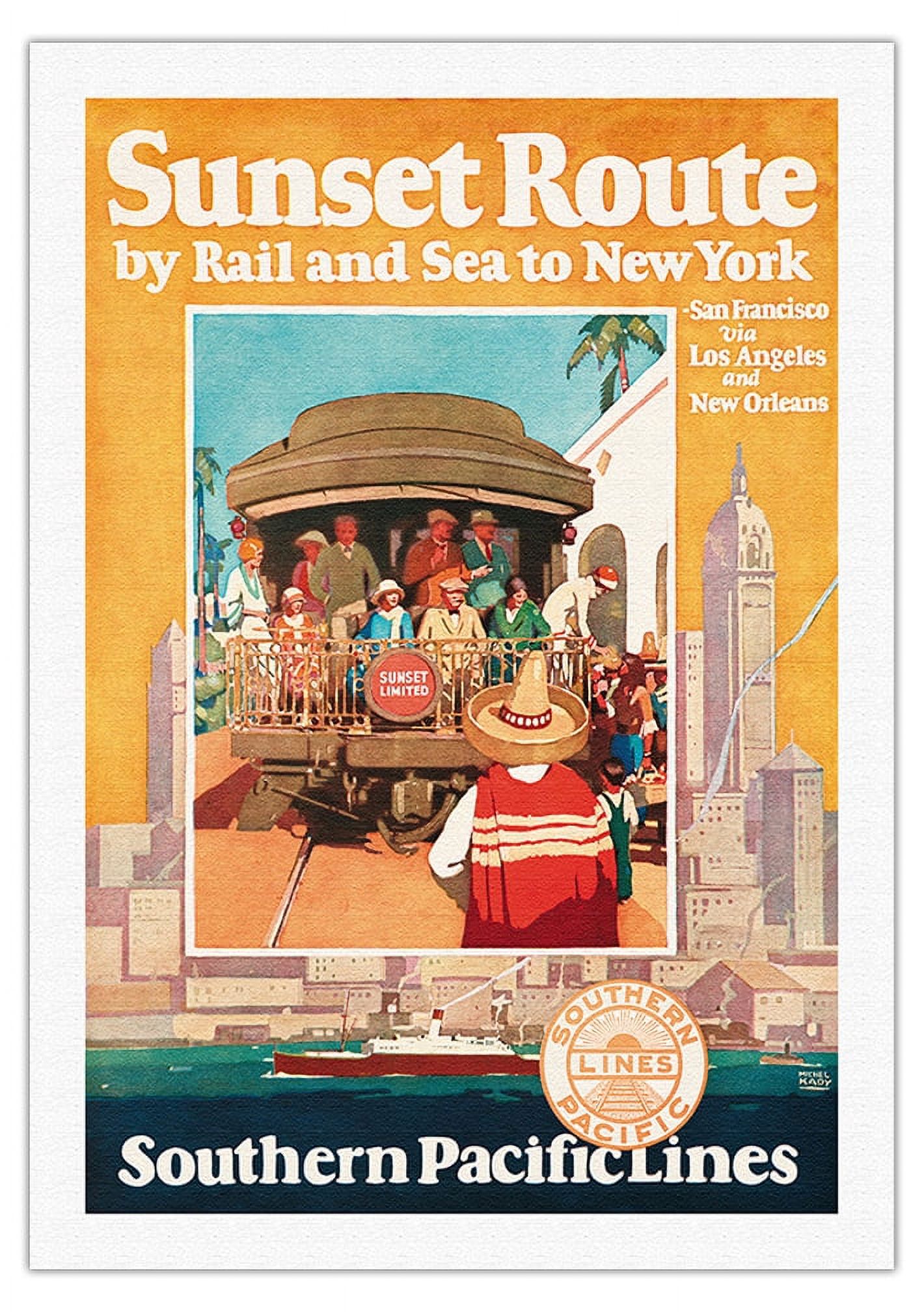 Sunset Route by Rail and Sea to New York - Southern Pacific Lines ...
