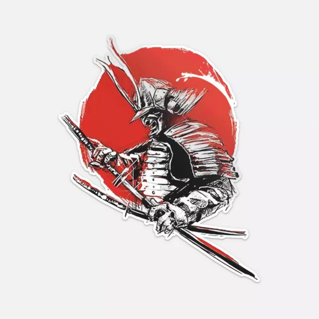 Sunset Samurai Warrior Sticker Phone Decal Water Bottle Stickers Car ...