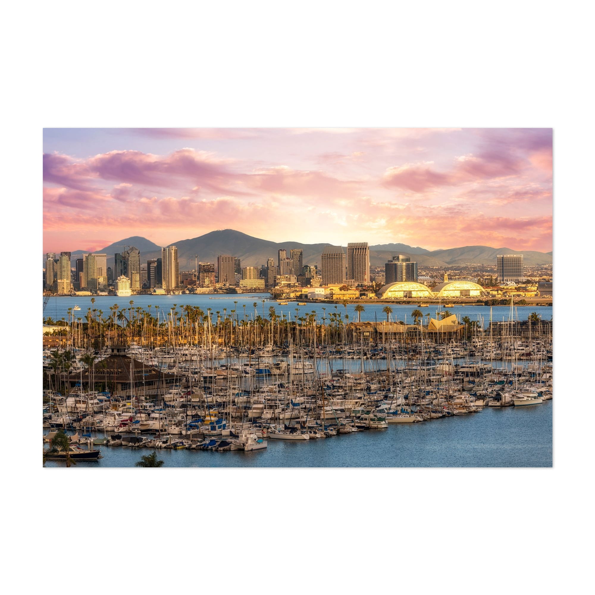 Sunset Over San Diego Harbor - San Diego California Photography ...