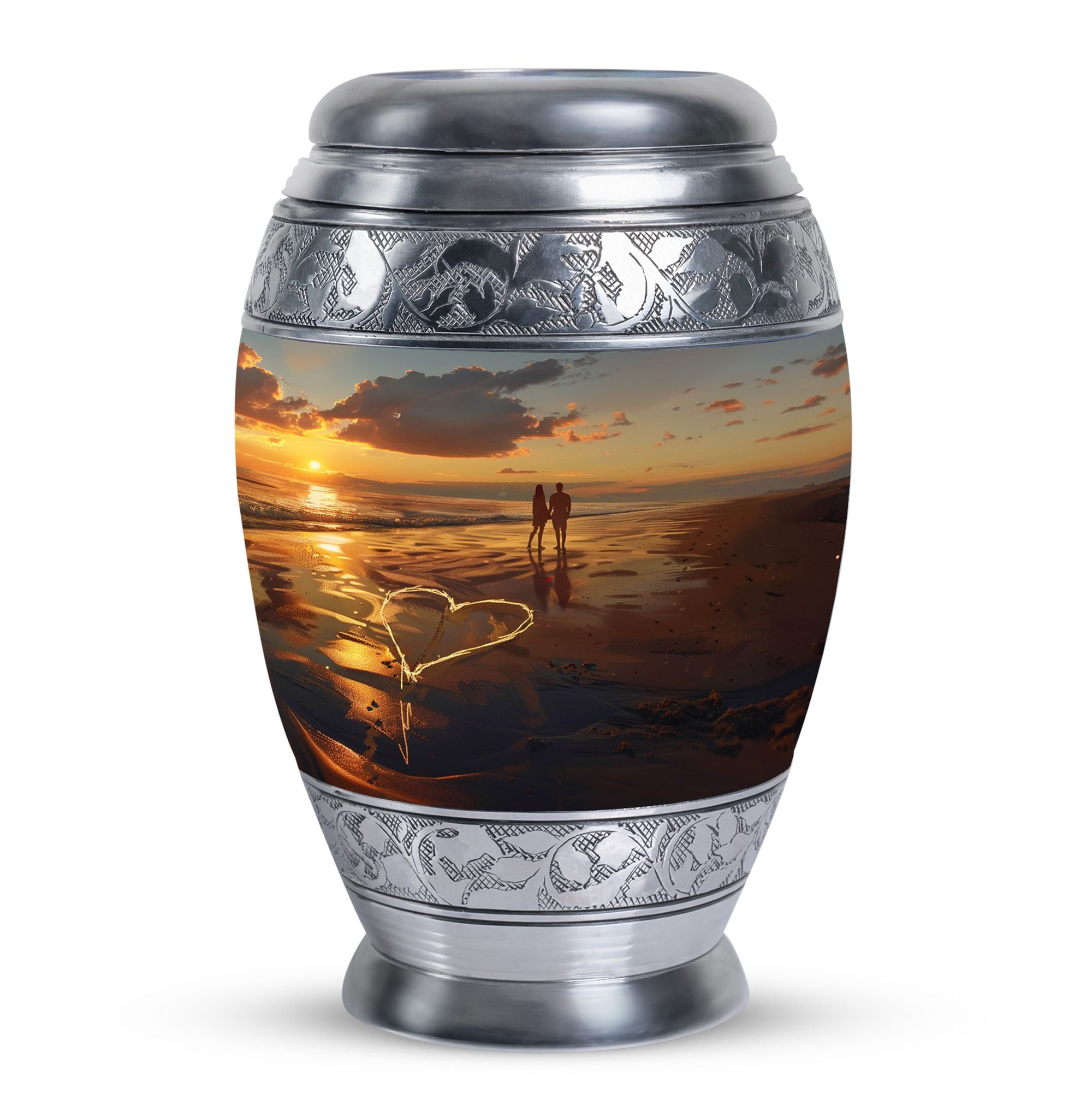 Sunset Sand Heart Cremation Urns For Ashes Mini - Beautiful Urns For ...
