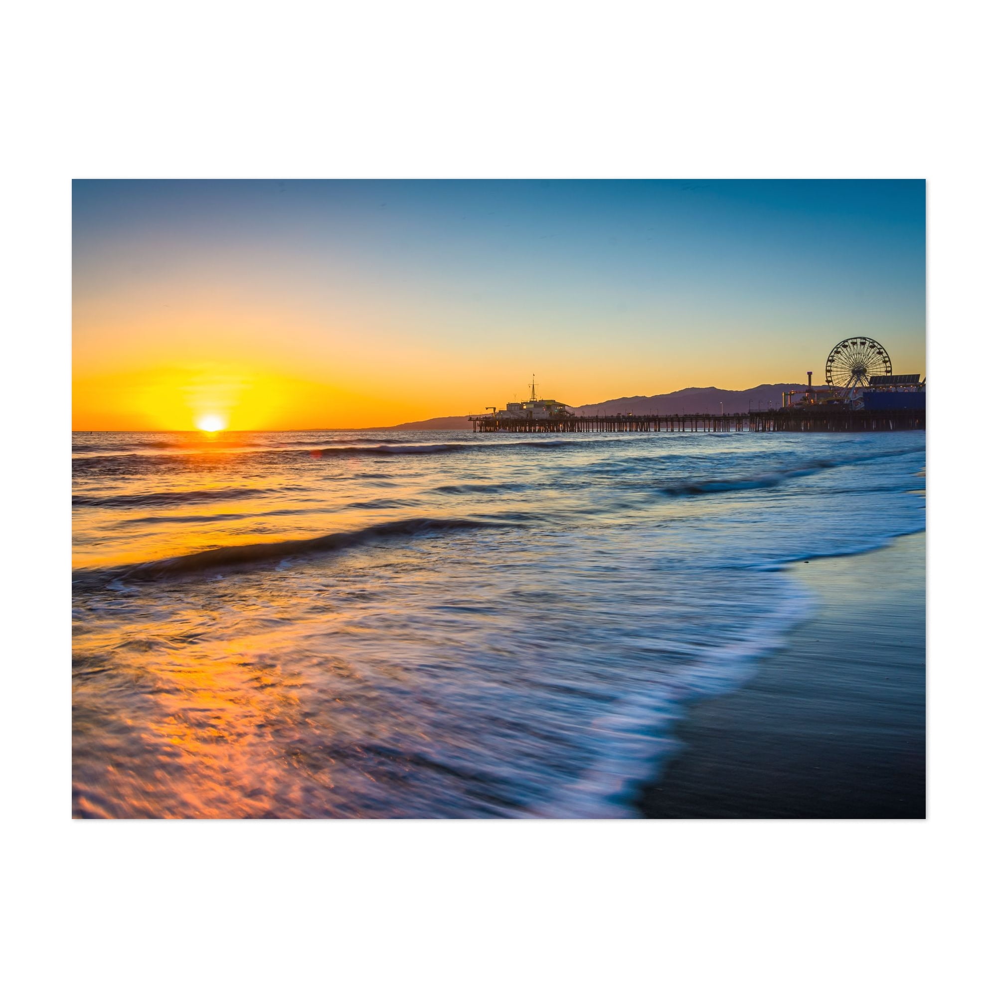 Sunset over the Santa Monica Pier - Santa Monica California Photography ...