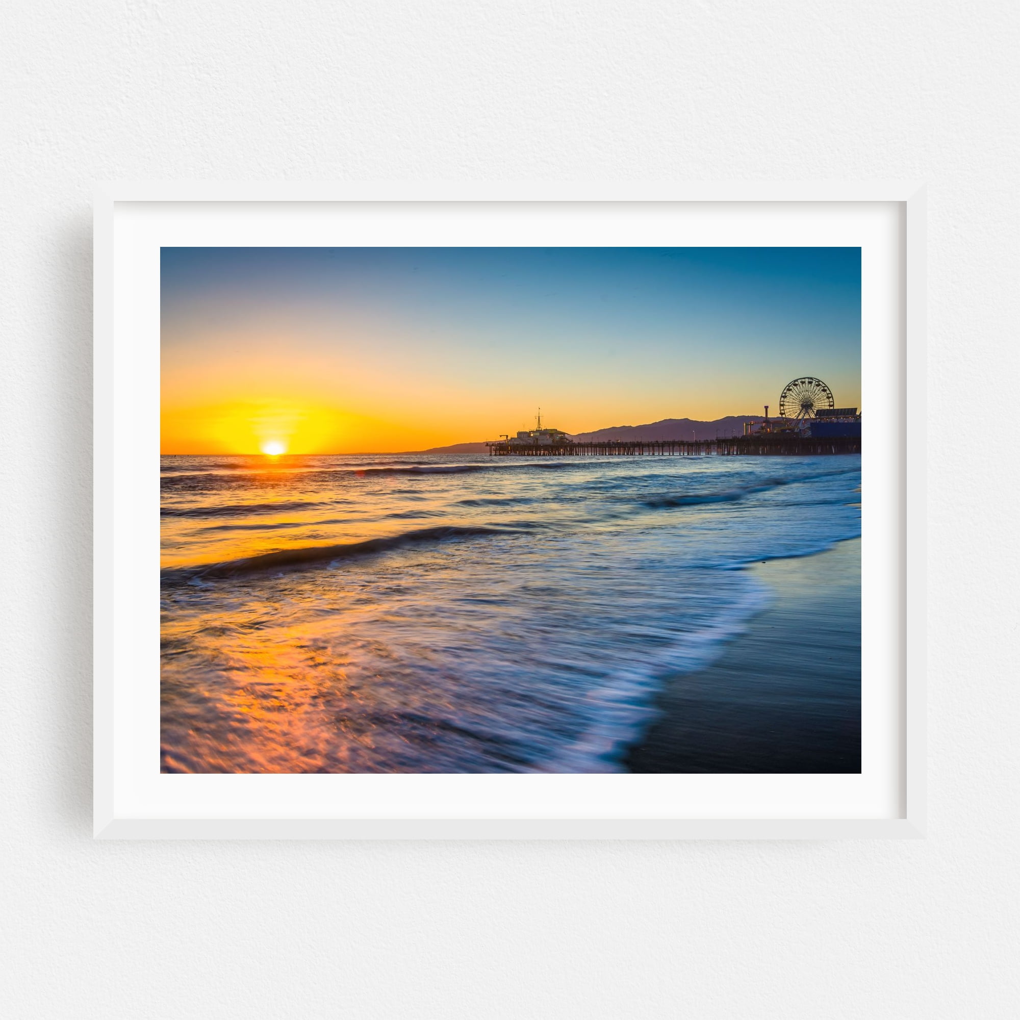 Sunset over the Santa Monica Pier - Santa Monica California Photography ...