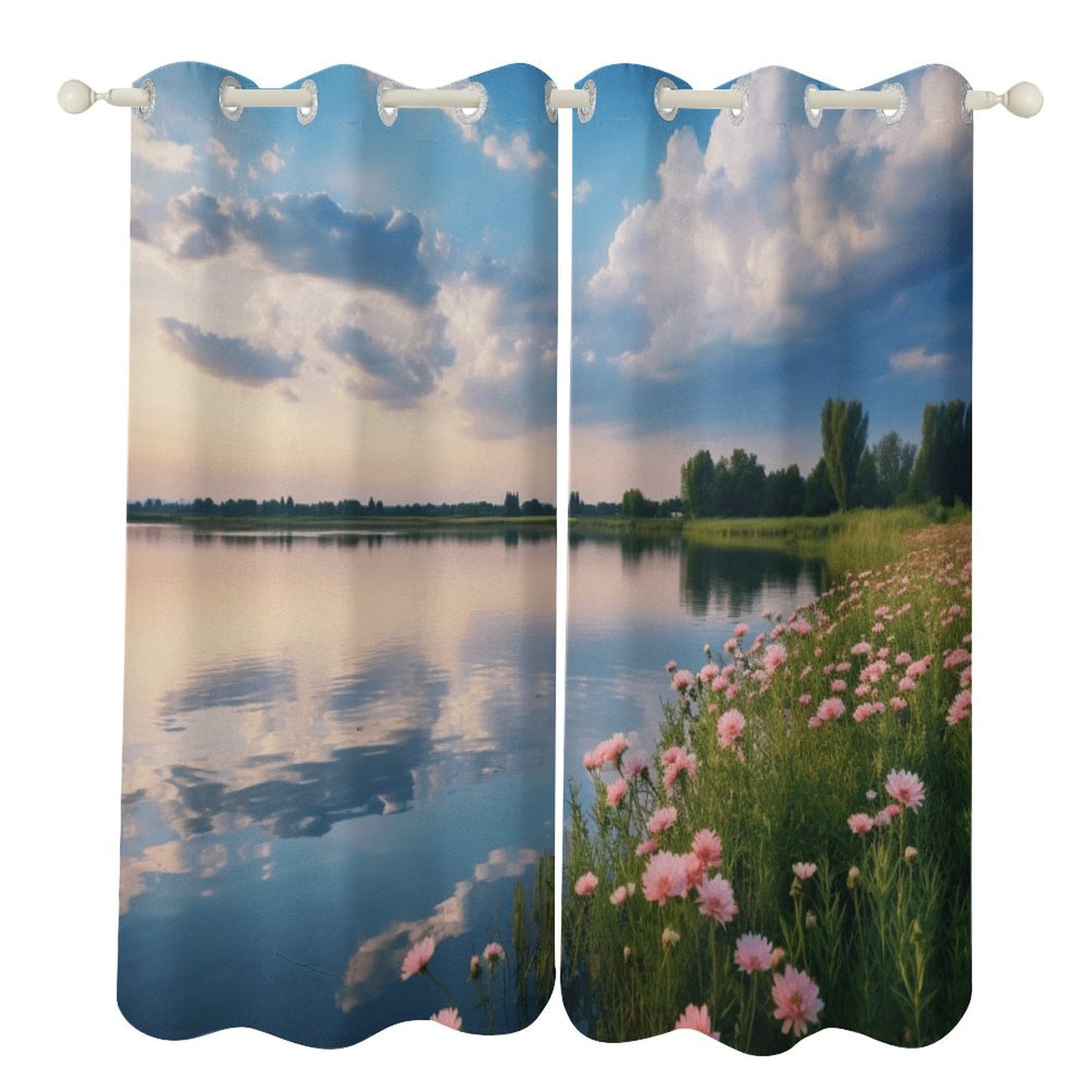 Sunset Scenery Window Curtain Panels Grommet Blackout Curtains Blackout ...