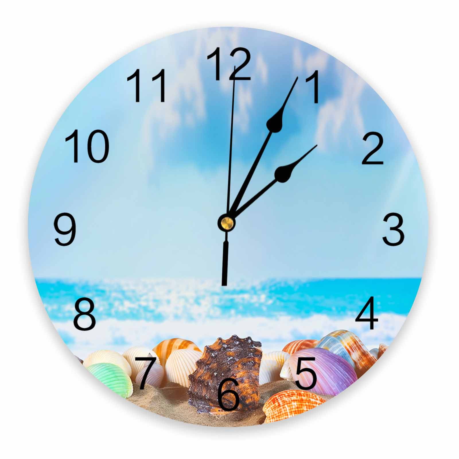 Sunset Sea Scenery Painting Clocks Wall Home ration Modern Kitchen Teen ...