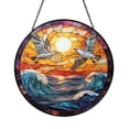 Sunset Seagull Stained Glass Suncatcher – Beach Coastal Window Decor ...