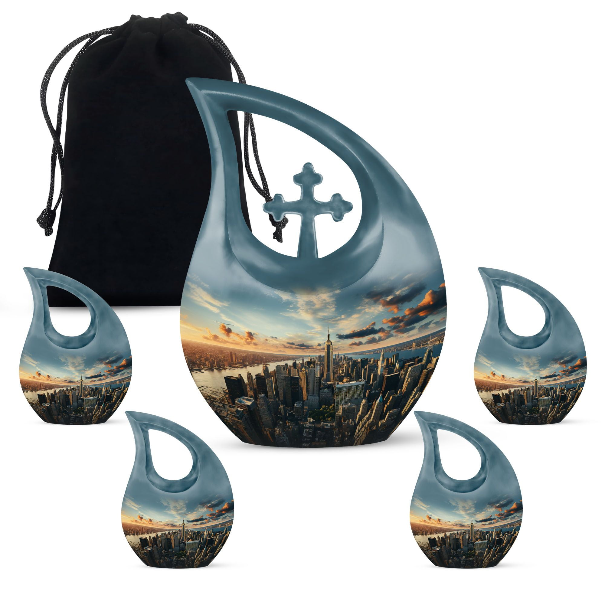 Sunset Serenade Cityscape Urn - Ashes To Ashes Cremation - Urn For ...