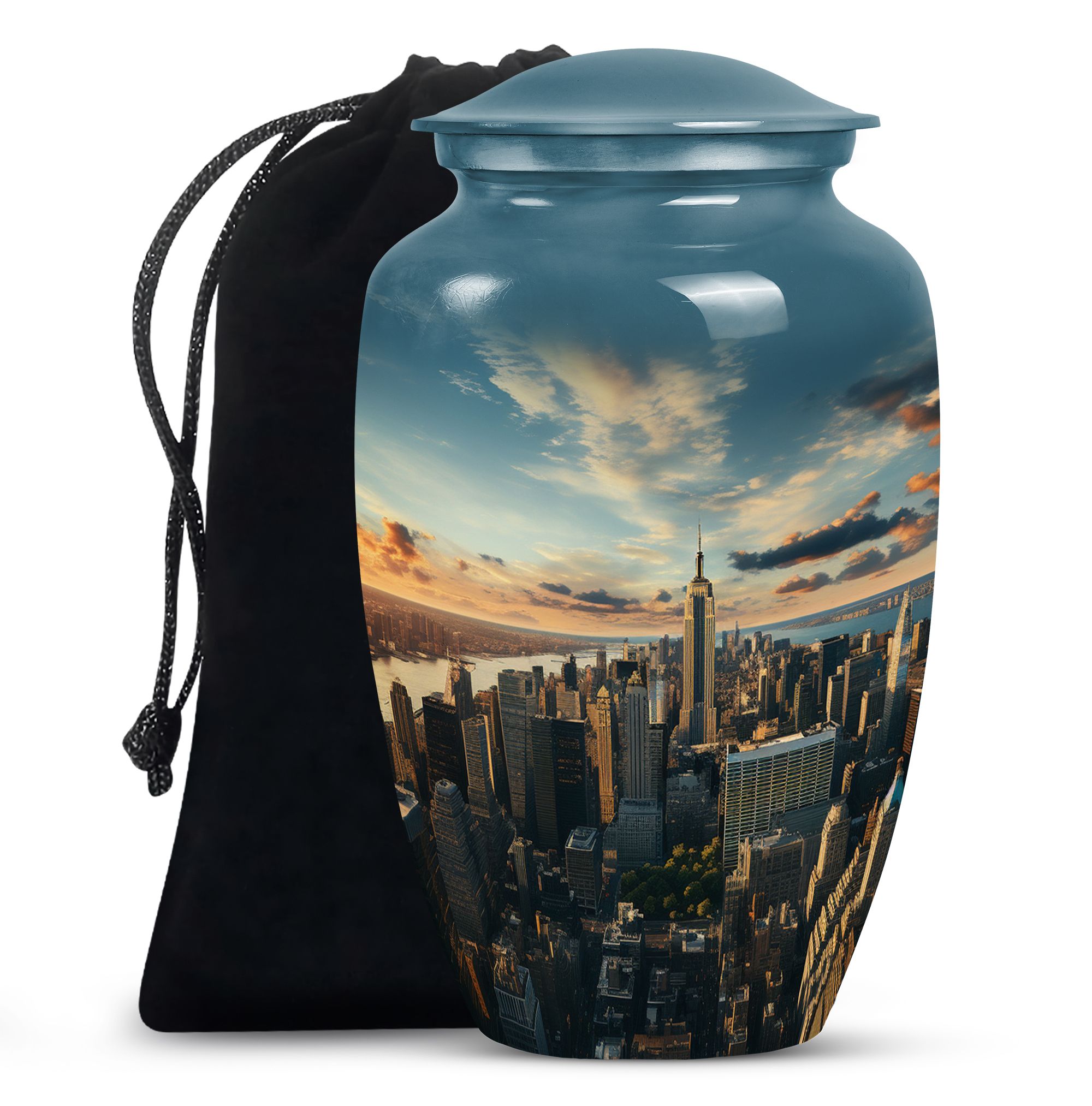 Sunset Serenade over Cityscape - Companion Urns - United Hearts Urn ...