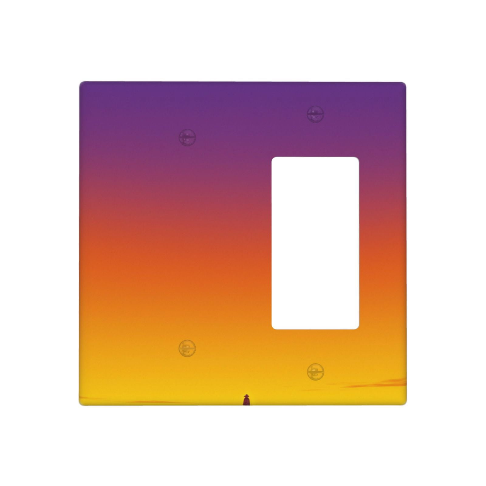 Sunset Shadow Switch Cover Decorative Wall Plate / 2-Gang 1-Decor ...