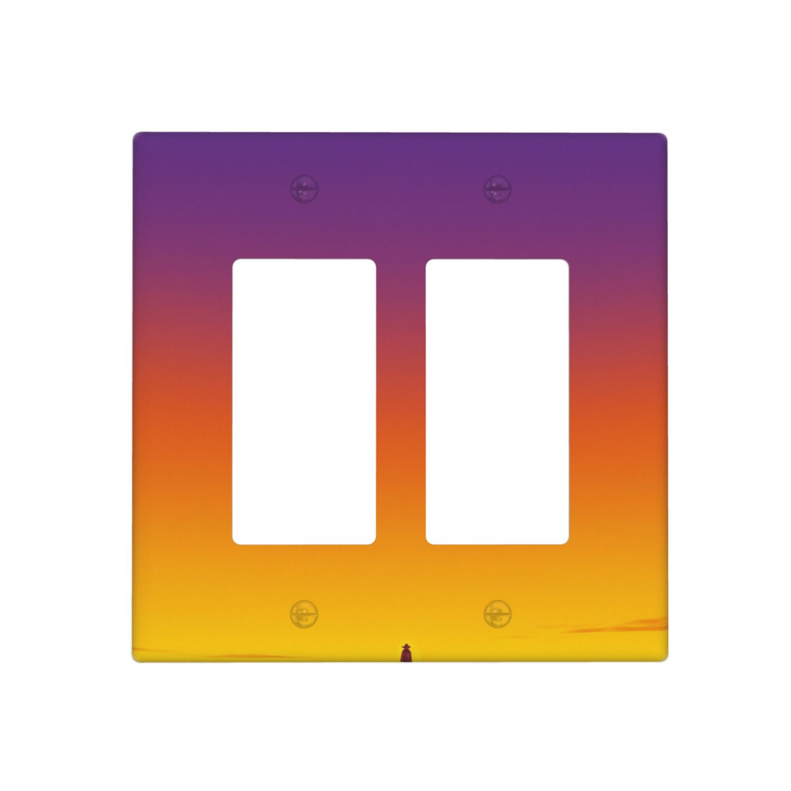 Sunset Shadow Switch Cover Decorative Wall Plate / 2-Gang / Mid-Size ...