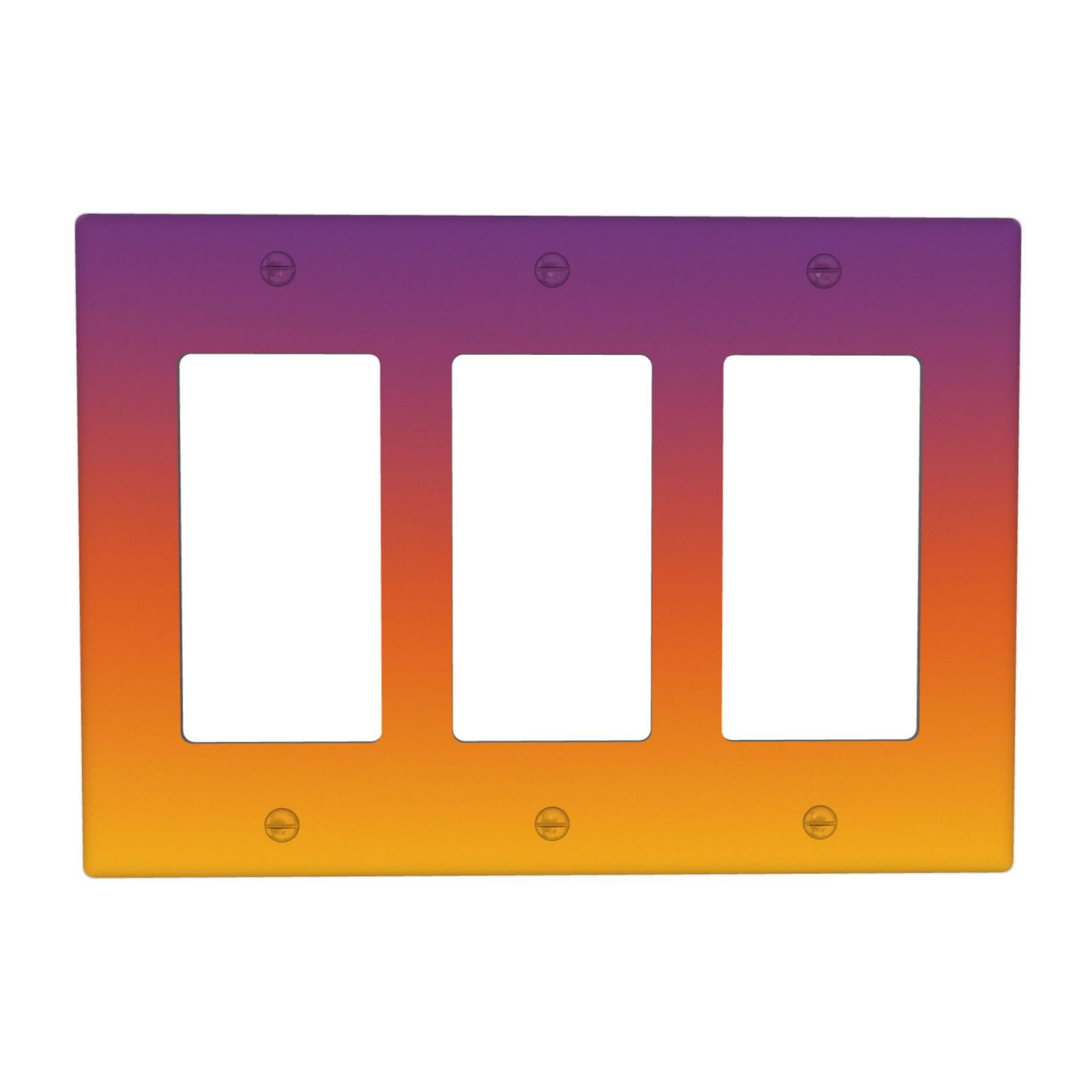 Sunset Shadow Switch Cover Decorative Wall Plate 3-Gang Standard Size ...
