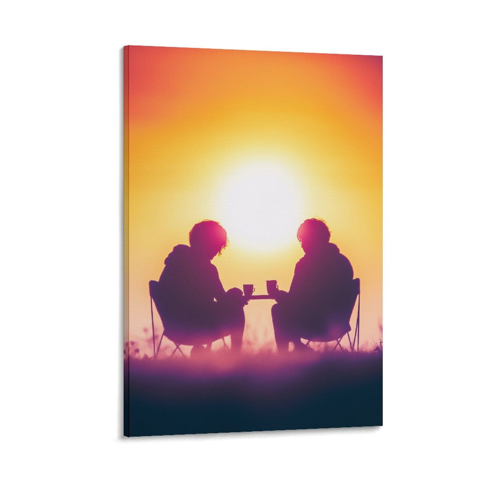 Sunset Silhouette Artwork Posters Art Print Wall Photo Paint Poster ...