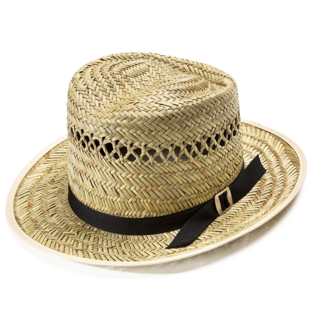 Sunset Straw Hats Sun Hat, Amish-Made Vented with Black Band, Men's ...