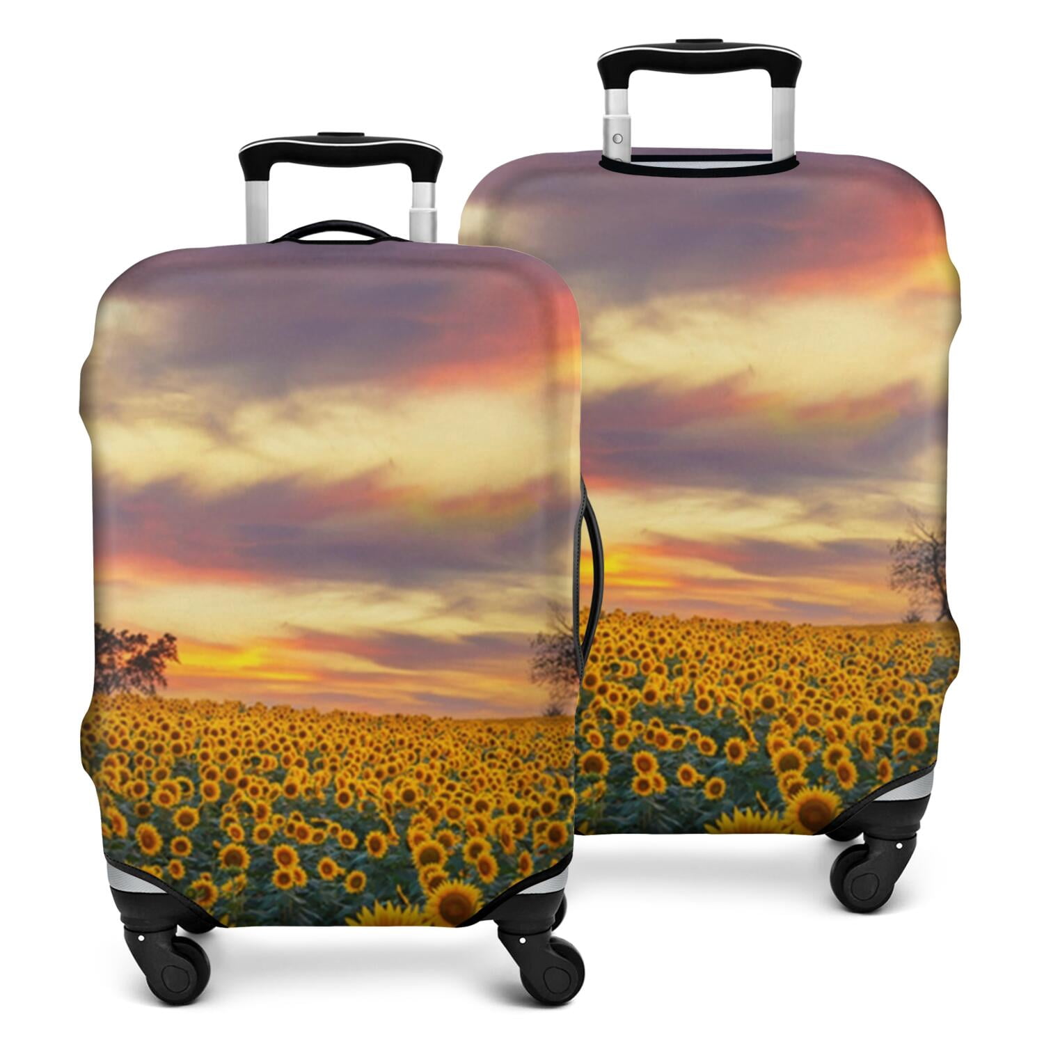 Sunset Sunflower Field Scene Luggage Cover Fashion Suitcase Cover ...