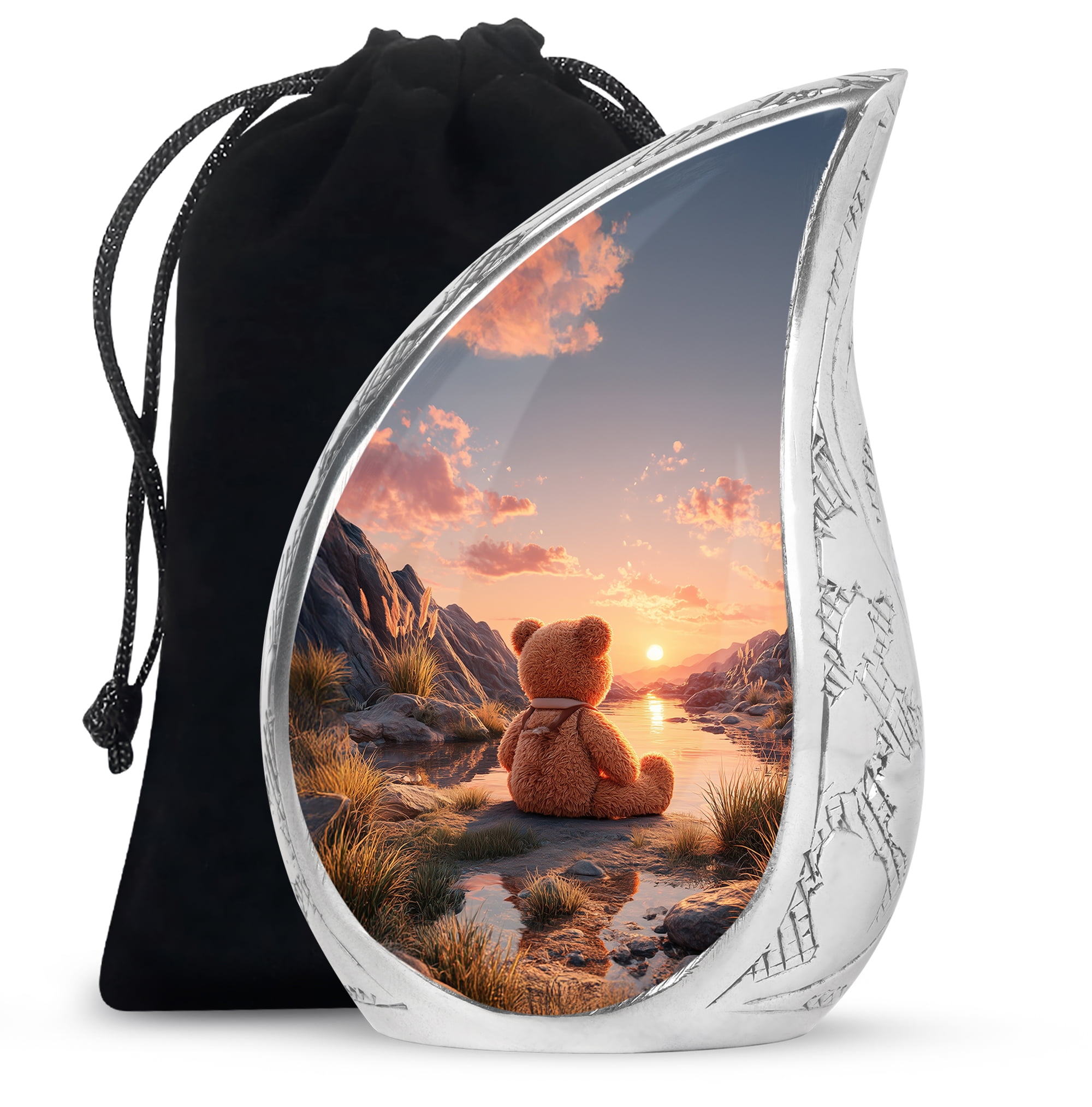 Sunset Teddy Bear Urns For Women Ashes - Large Cremation Urn For Human ...