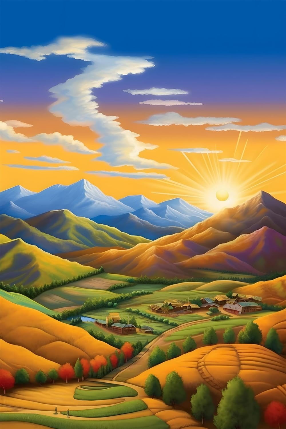 Sunset Theme - Decor Poster - Modern Home Sunset Theme Aesthetics - Sun ...