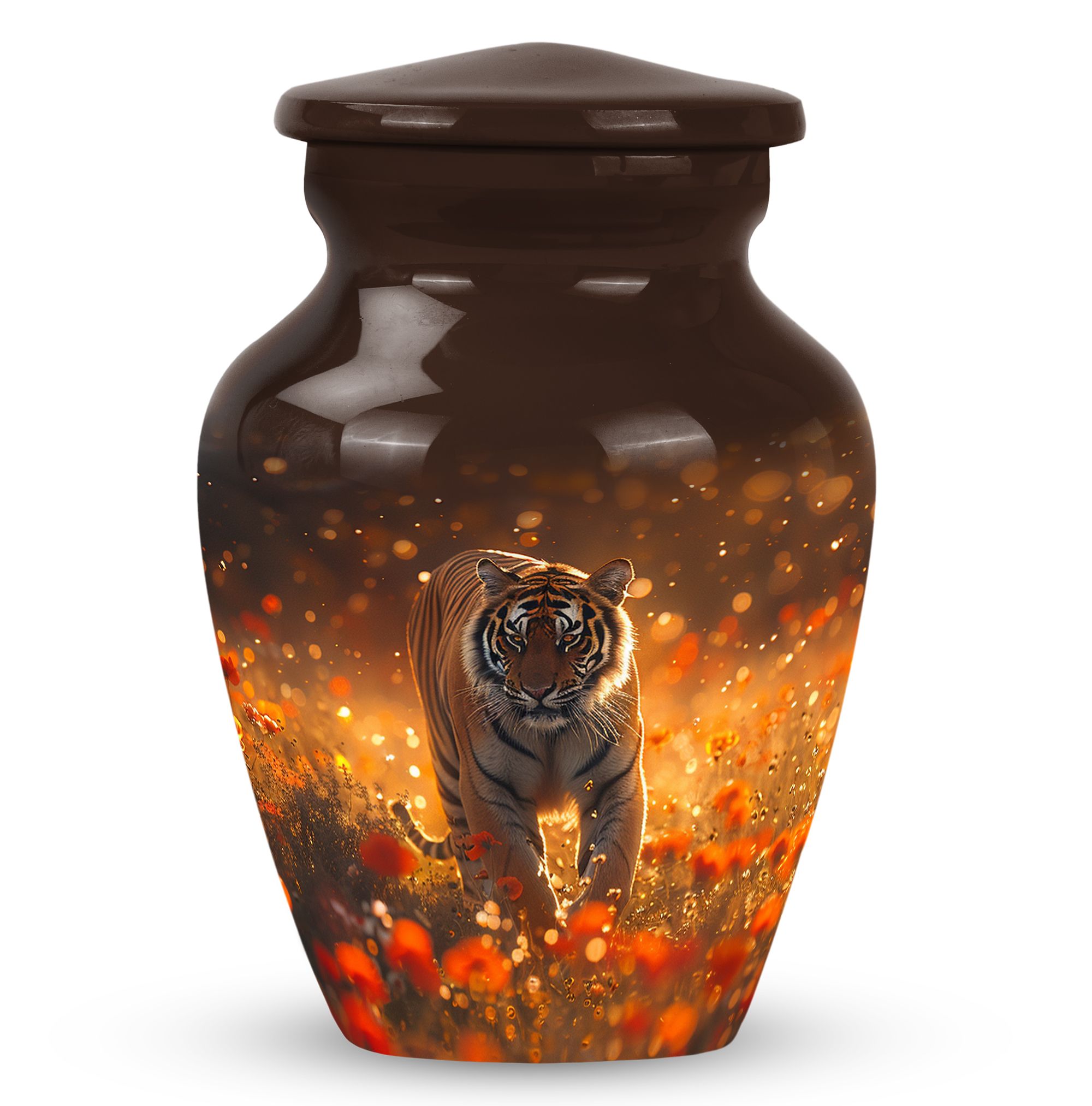 Sunset Tiger Solace - Small Urn Dad - Funerary Urn - Urns For Adult ...