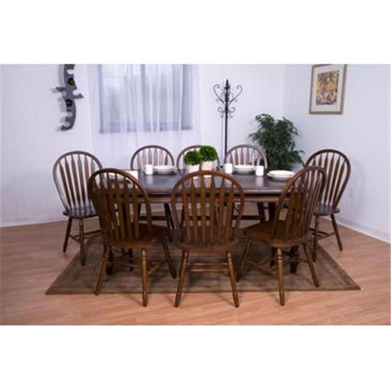 Sunset Trading Andrews 9 Piece Extension Dining Set with Arrowback ...