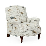 Sunset Trading Bird Script Fabric Manual Reclining Chair in Ivory ...
