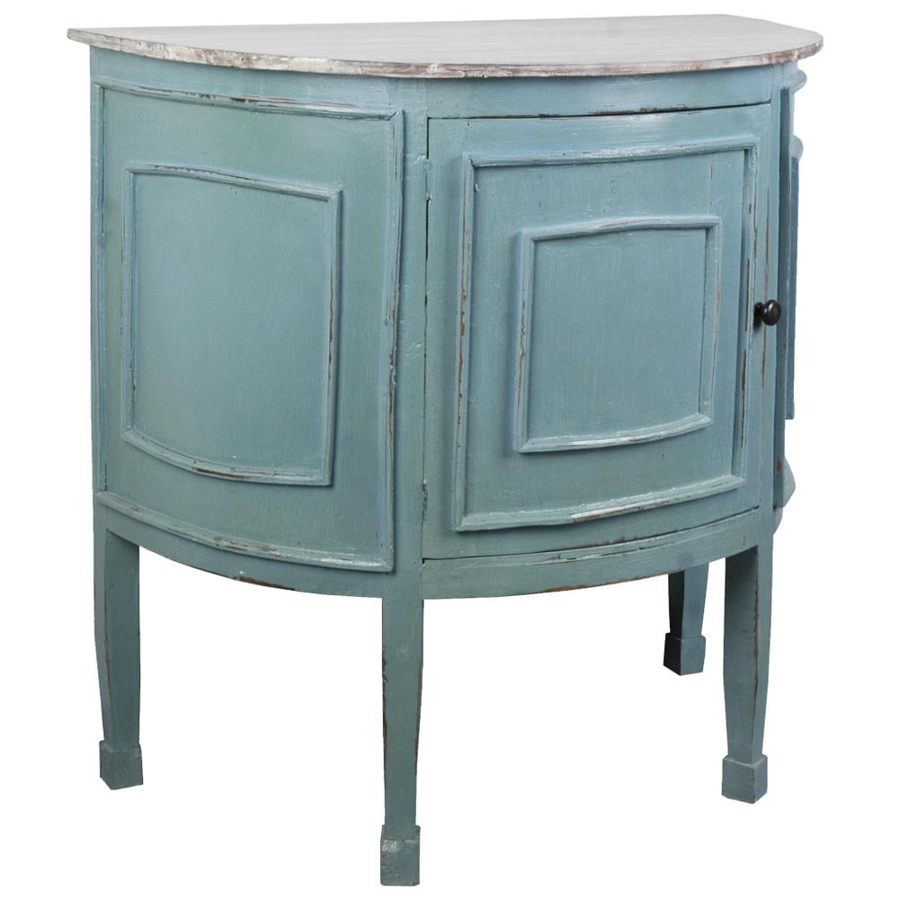 Sunset Trading Cottage Half Round Cabinet | Beach Blue | Natural ...