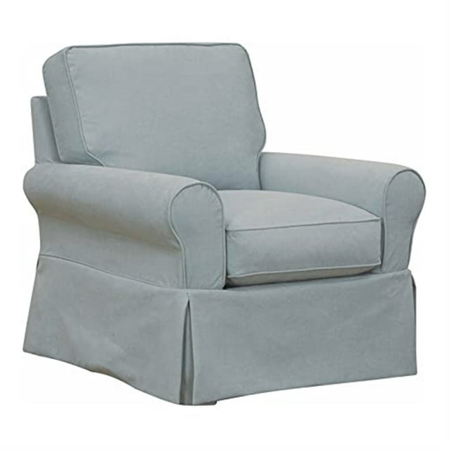Sunset Trading Horizon Fabric Slipcover Only for Box Cushion Chair in Ocean Blue - Walmart.com