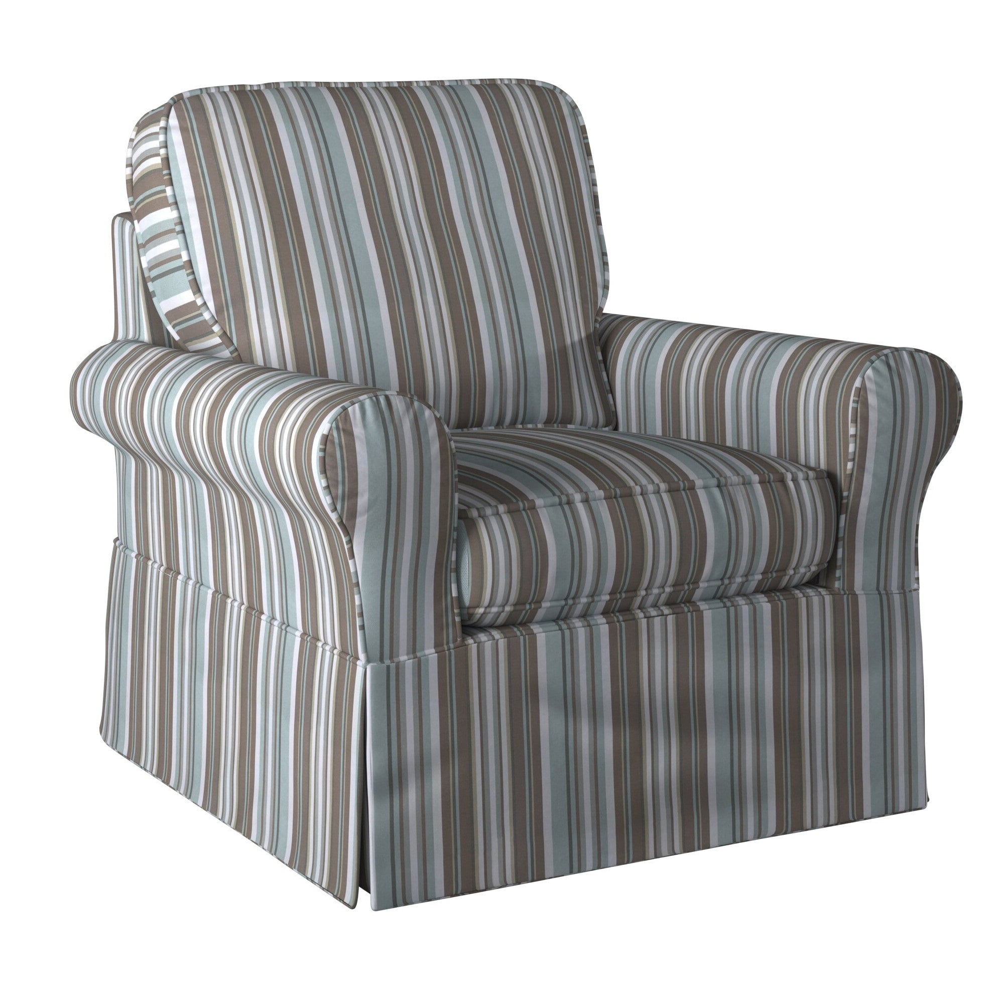 Sunset Trading Horizon Fabric Slipcover for Box Cushion Chair in Blue ...