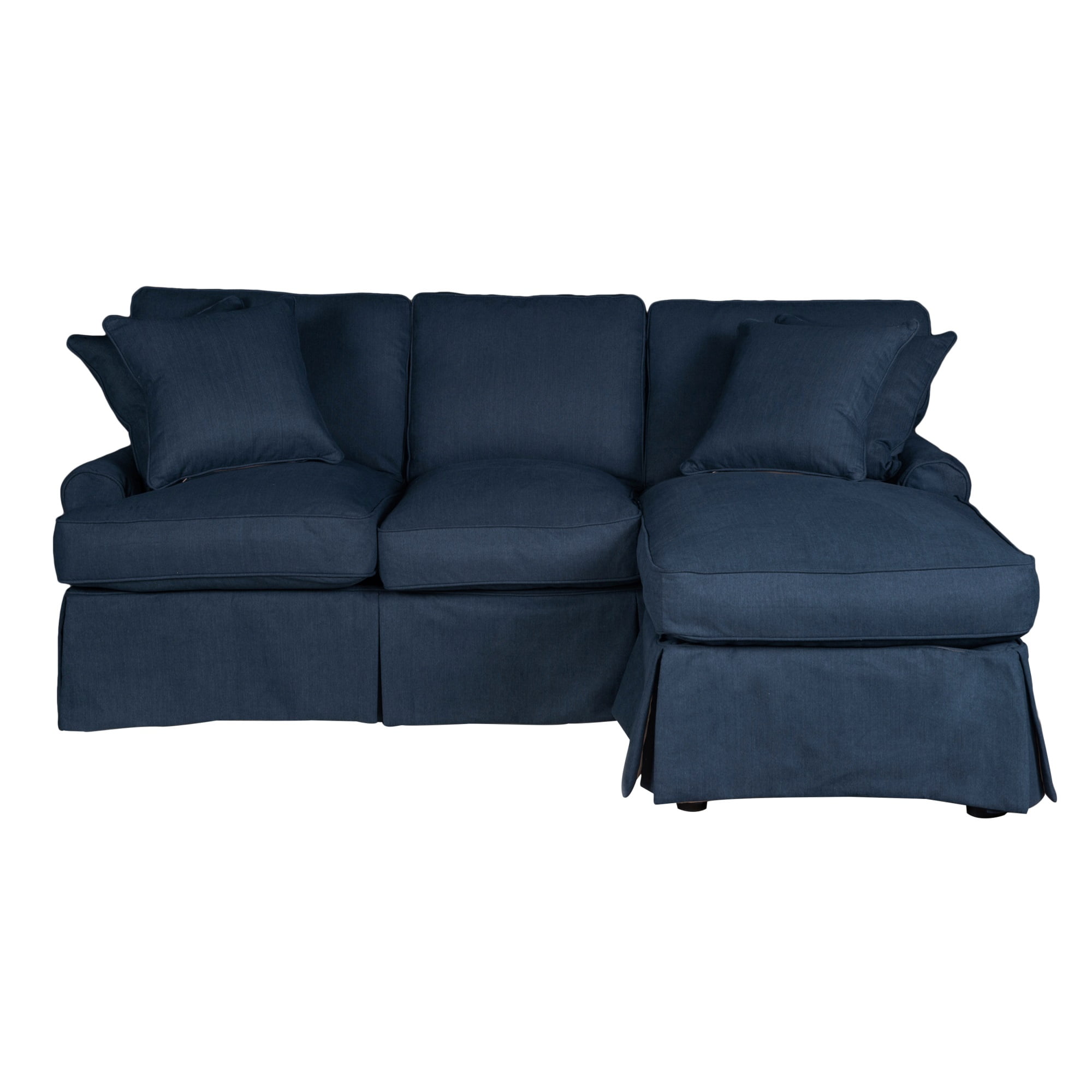 Sunset Trading Horizon Fabric Slipcovered Reversible Chaise Sleeper Sofa in Navy - Walmart.com