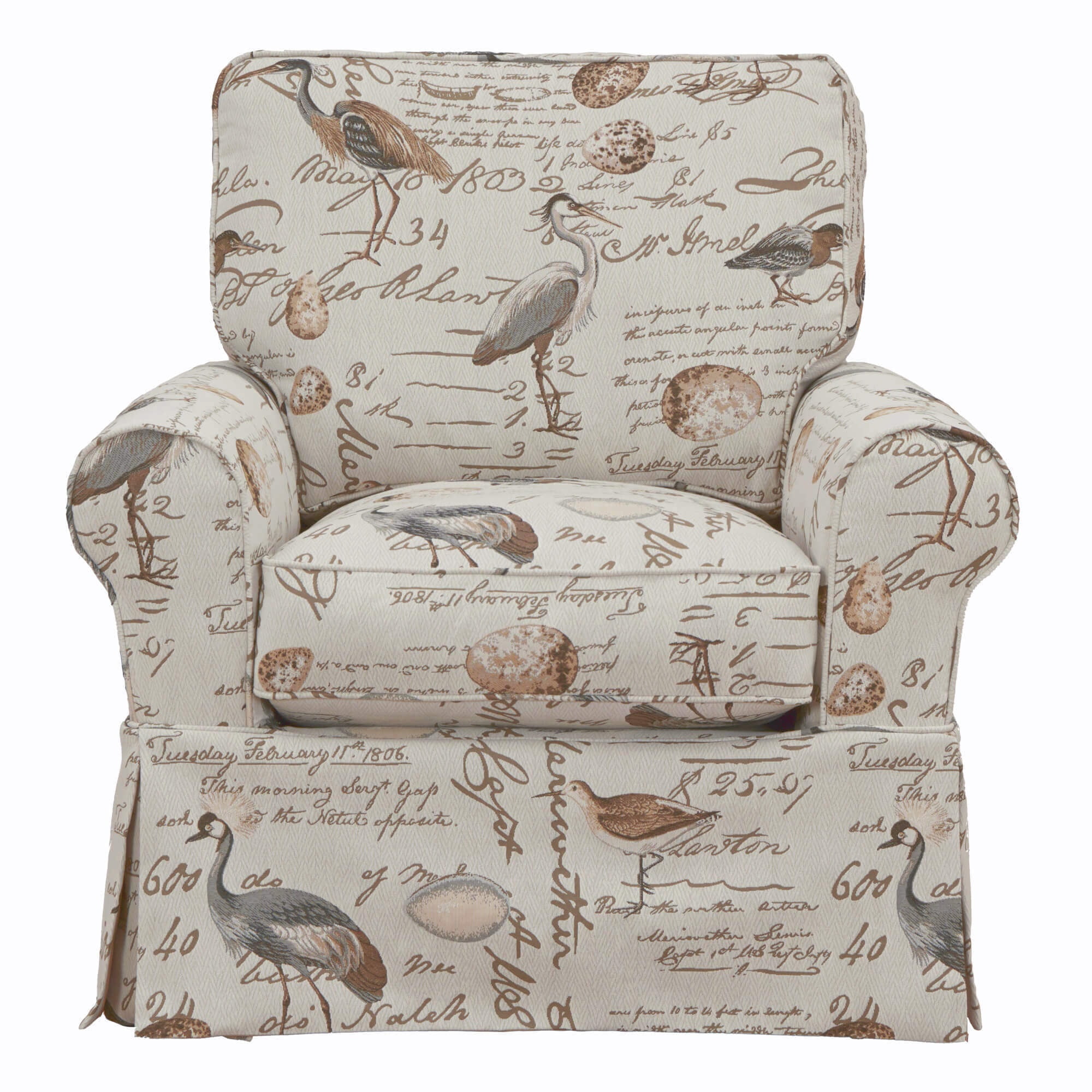 Sunset Trading Horizon Fabric Slipcovered Swivel Rocking Chair in Cream - Walmart.com