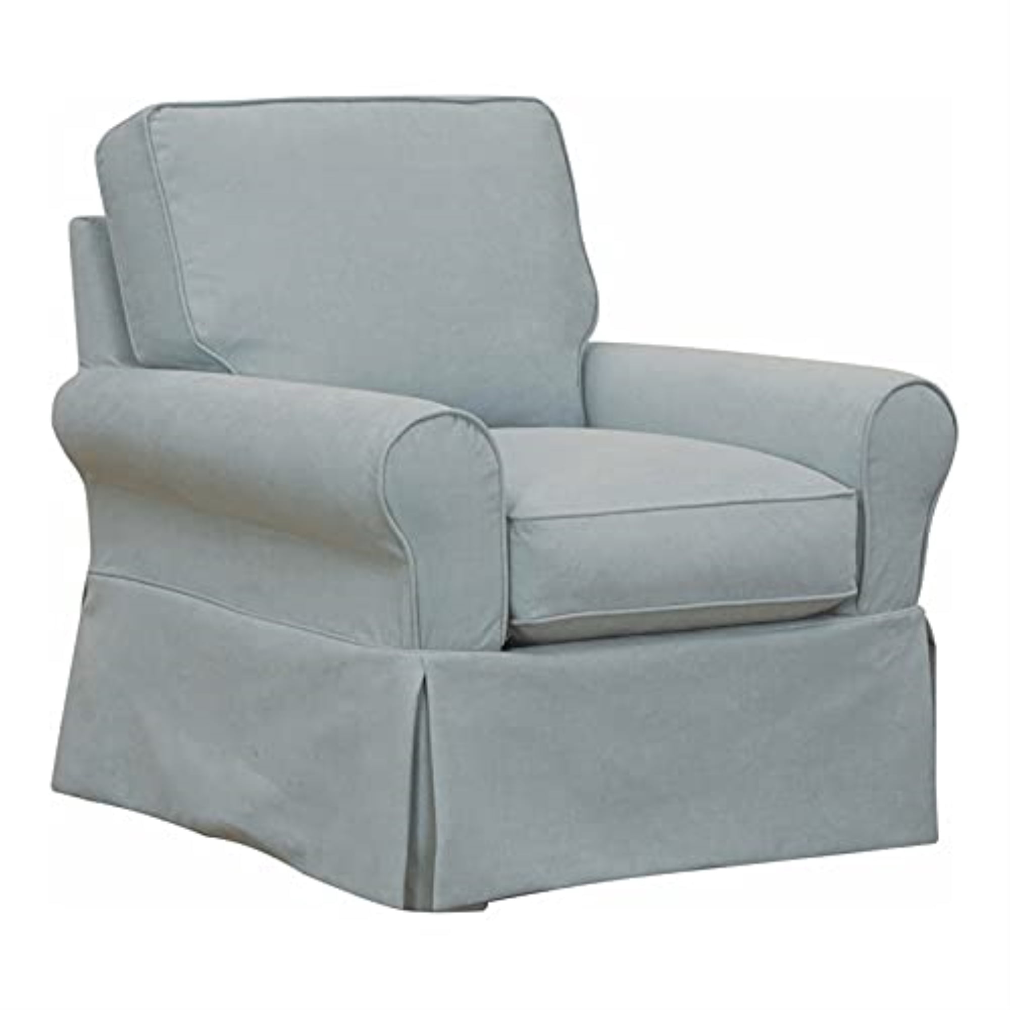 Sunset Trading Horizon Fabric Slipcovered Swivel Rocking Chair in Ocean ...