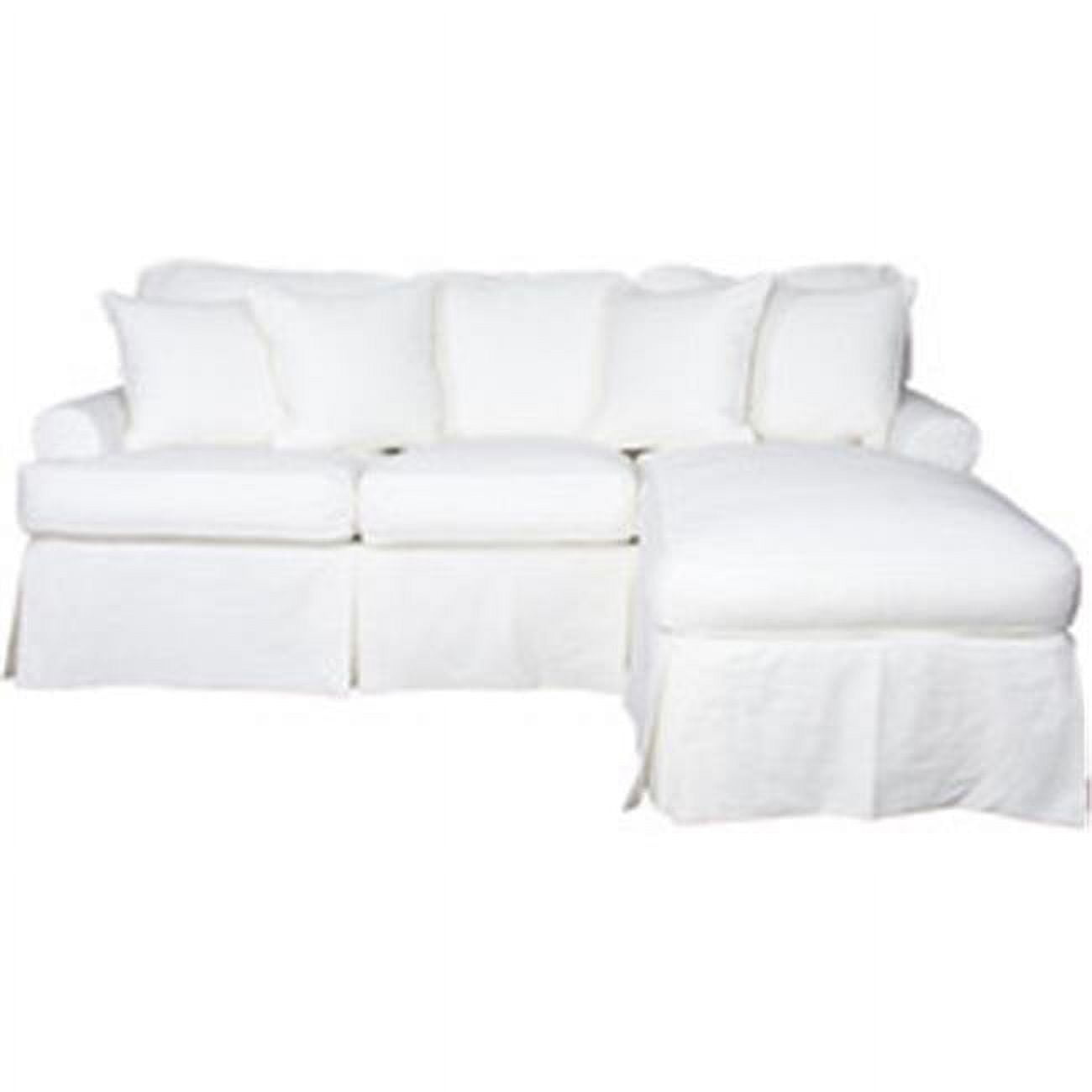 Sunset Trading Horizon Sleeper Sofa & Chaise - Slip Cover Set Only Warm White - Walmart.com