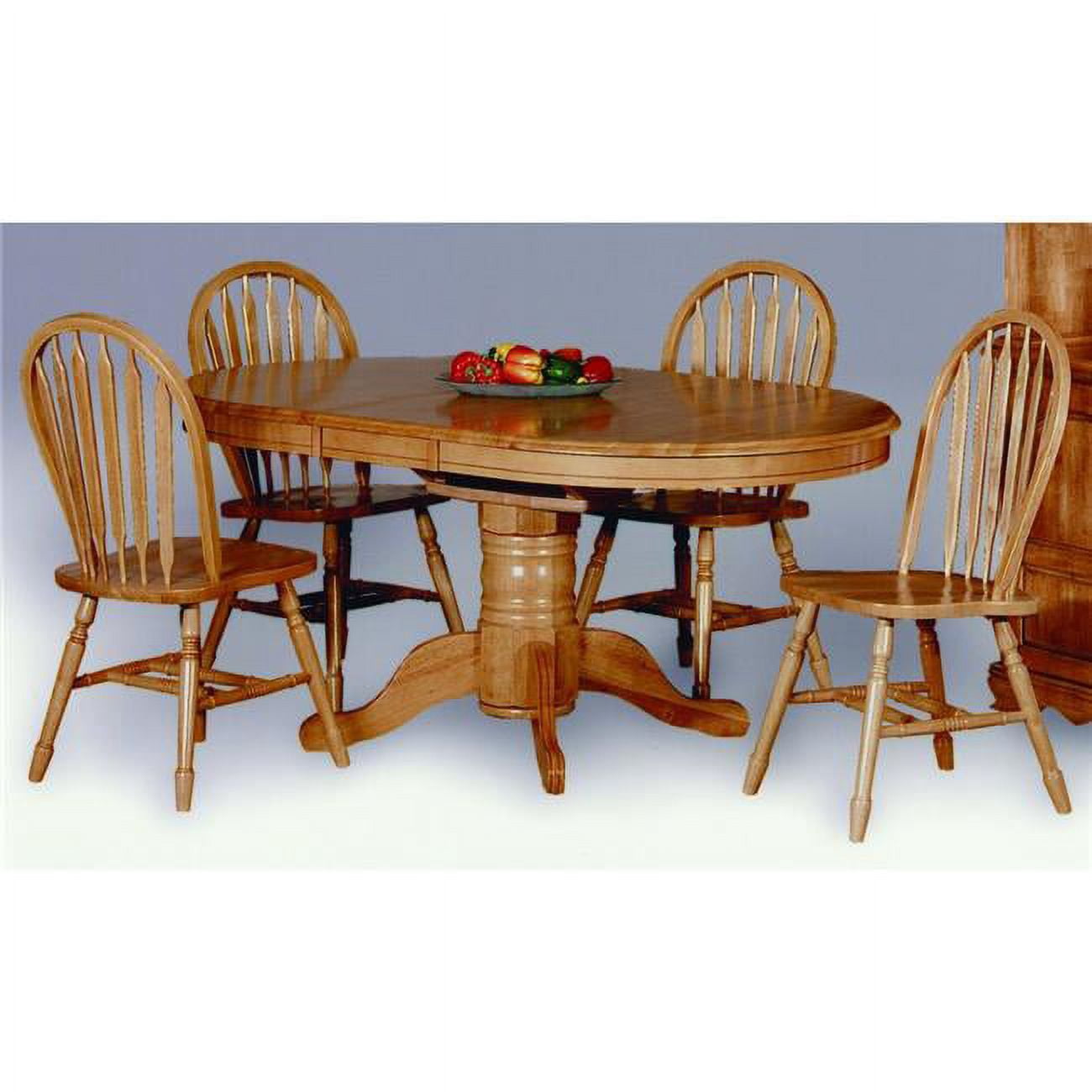 Sunset Trading Pedestal Dining Set with Arrowback Chairs - 5 Piece ...
