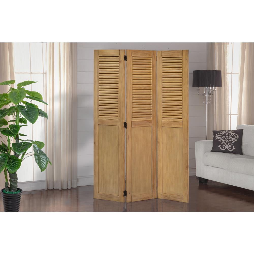 Sunset Trading Vintage Casual Shutter Coastal Wood Room Divider in ...