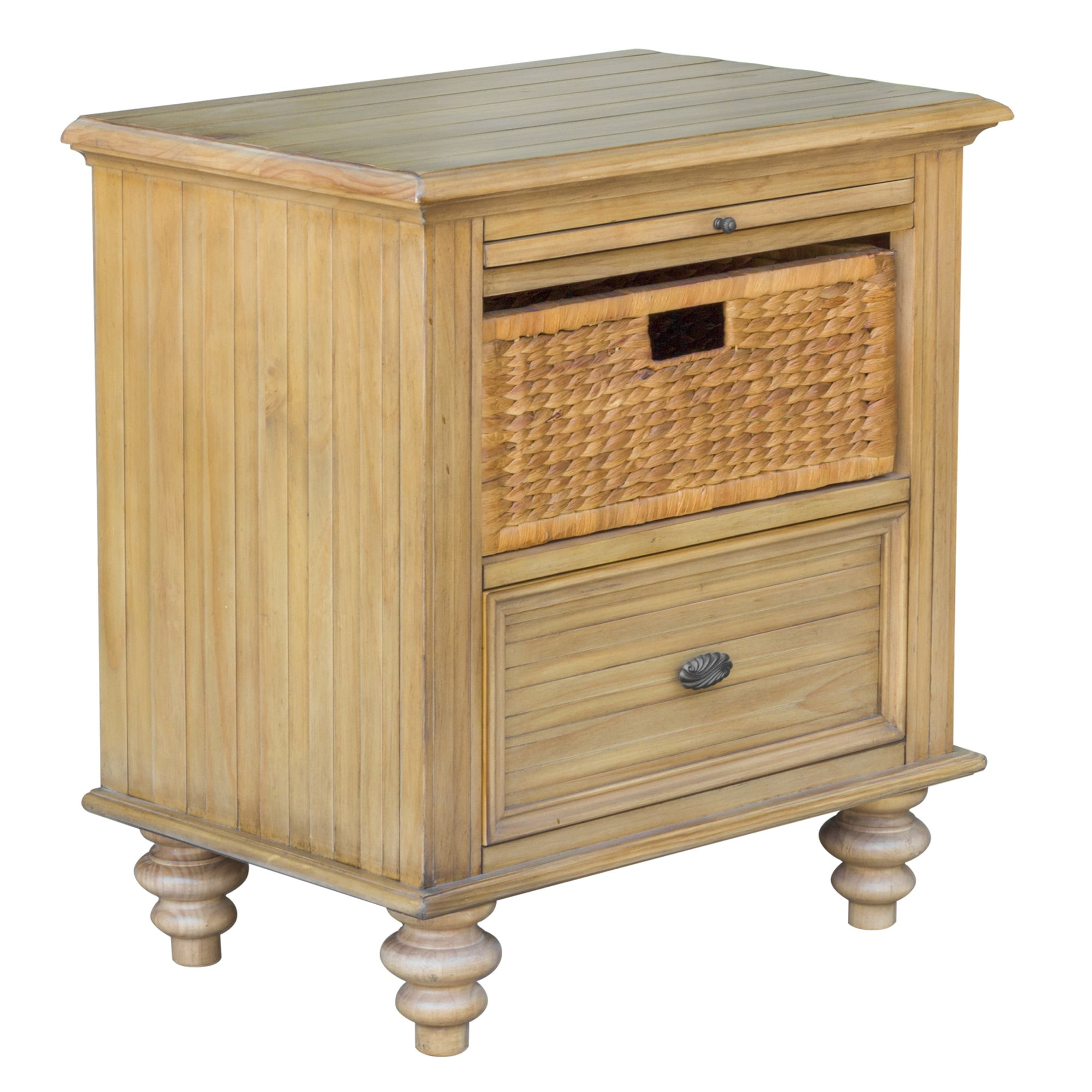 Sunset Trading Vintage Casual Nightstand with Basket - Walmart.com